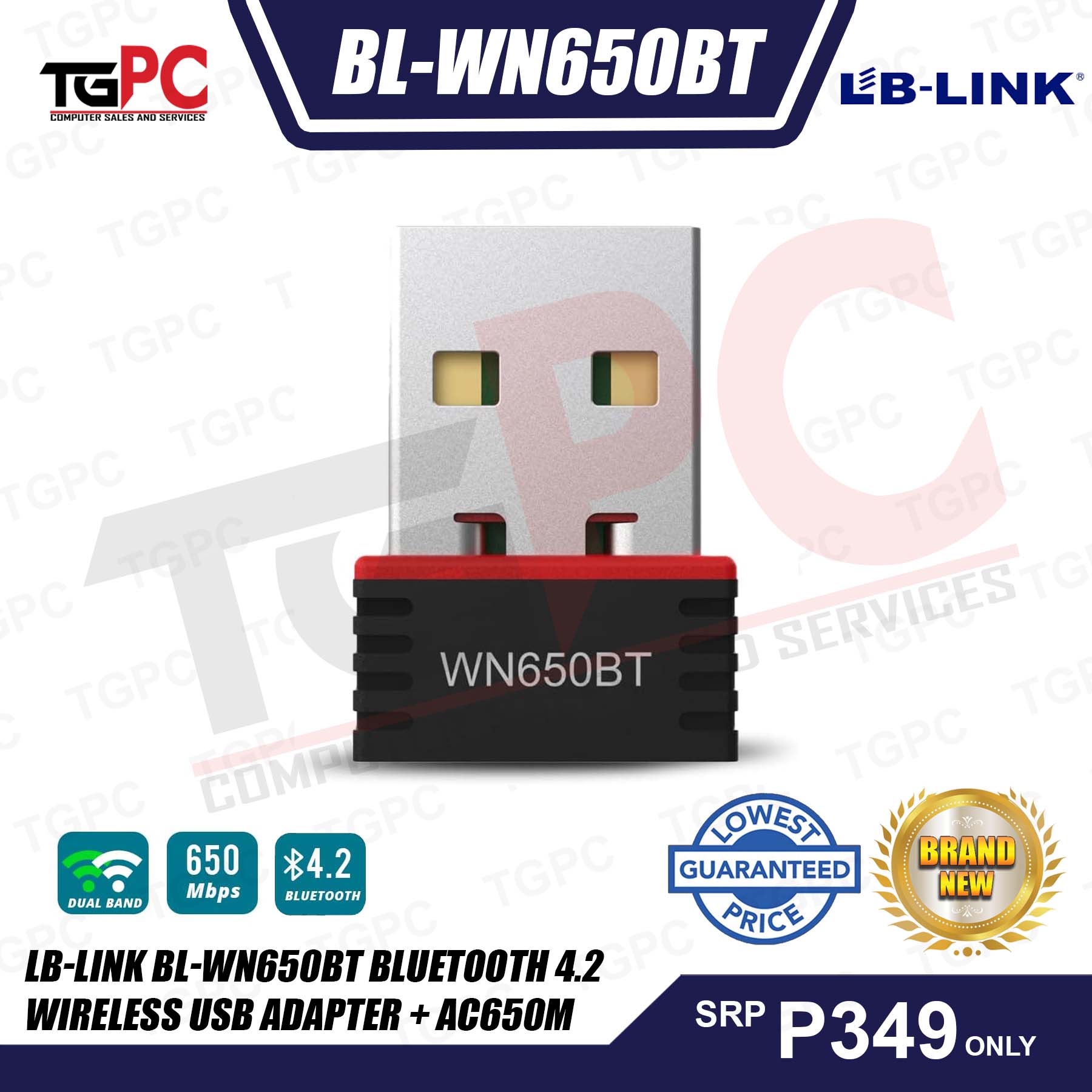 USB WIFI LB-LINK BL-WN650BT Bluetooth 4.2+AC650M USB Wireless LAN Dual ...