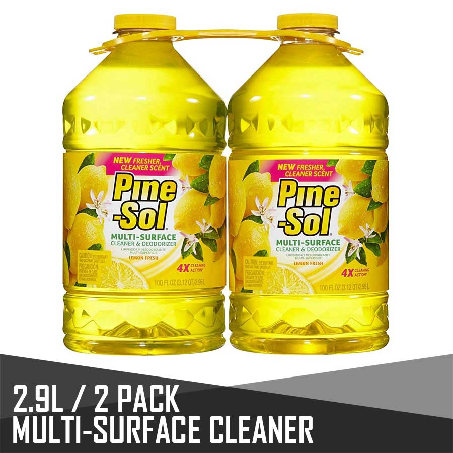 Pine-Sol Lemon Fresh Multi-Purpose Surface Cleaner 100oz (2.9L) x SET ...