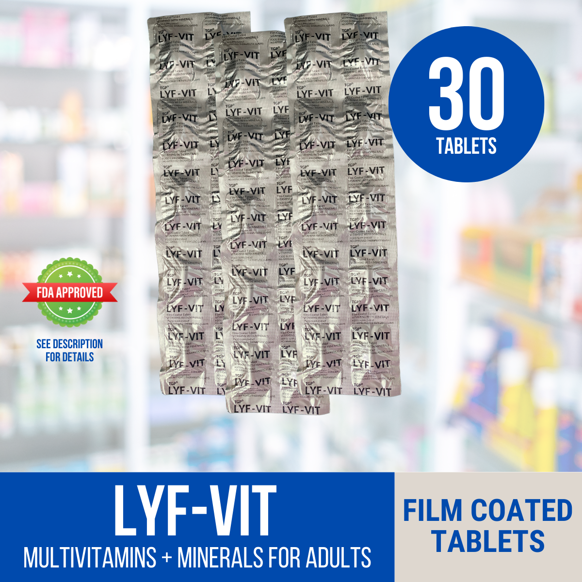 (Centrum Generic) Lyf Vit Multivitamins and Minerals Film Coated ...