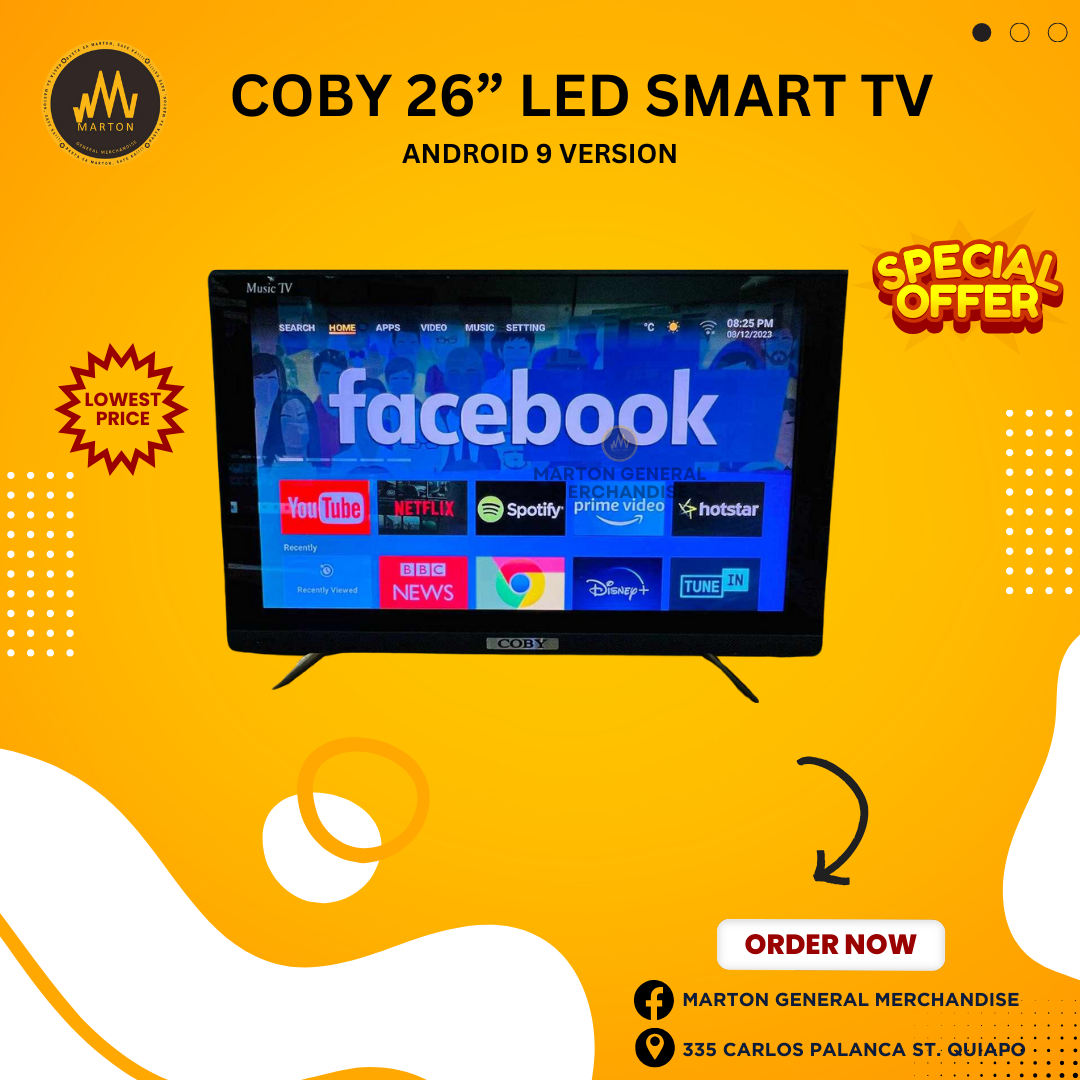 COBY 26" SMART LED TV / DOUBLE GLASS | Lazada PH
