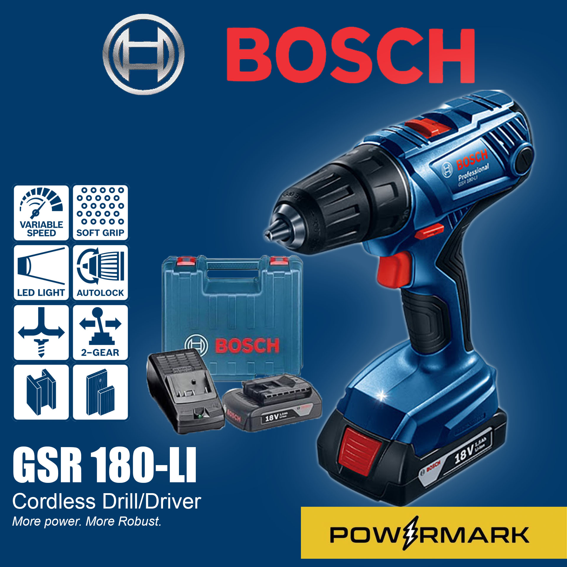 BOSCH GSR 180-Li Cordless Drill Driver [POWERMARK | BCT] | Lazada PH