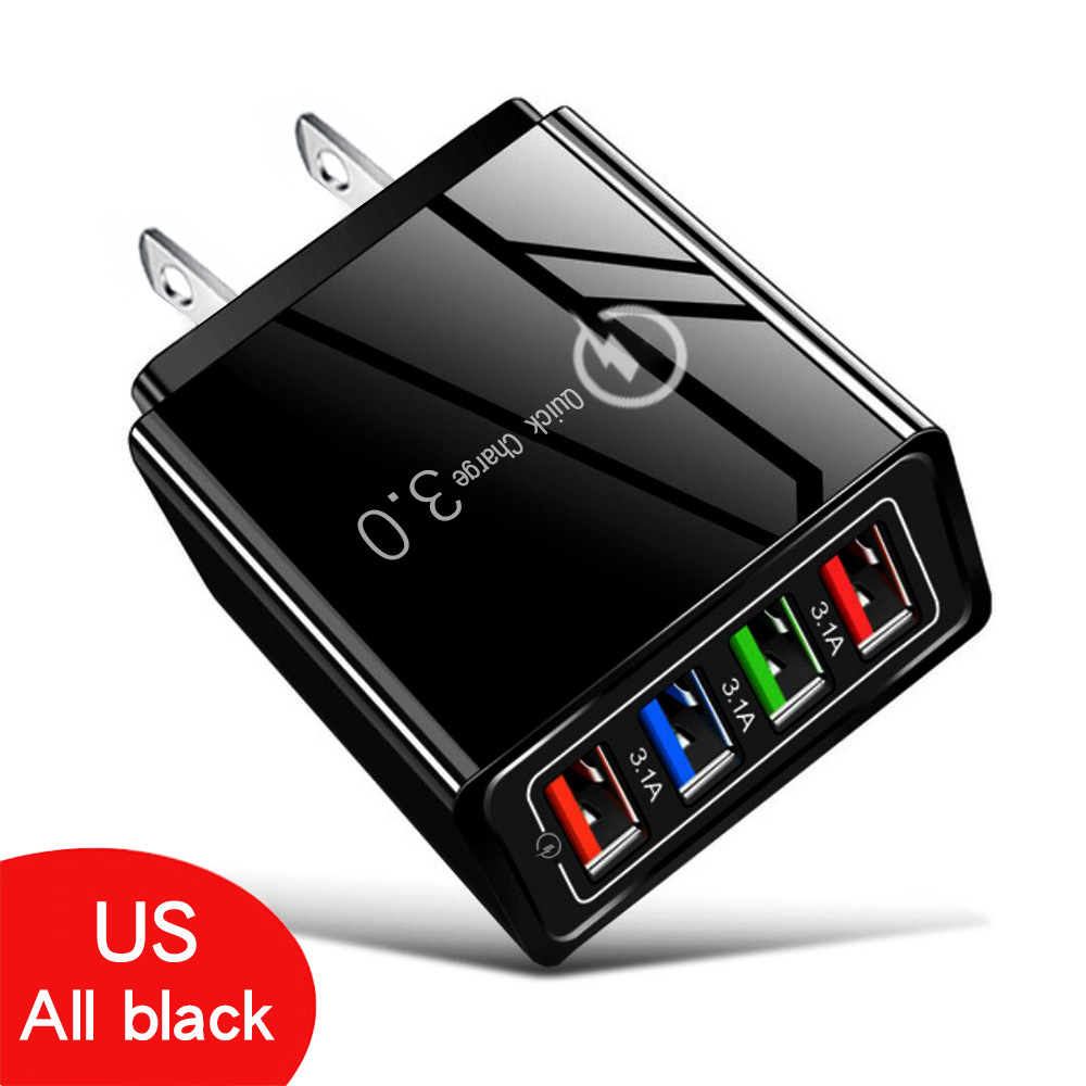 USB 3.0 Fast Charging 4 Ports USB Color Wall Charger Fast Charging ...
