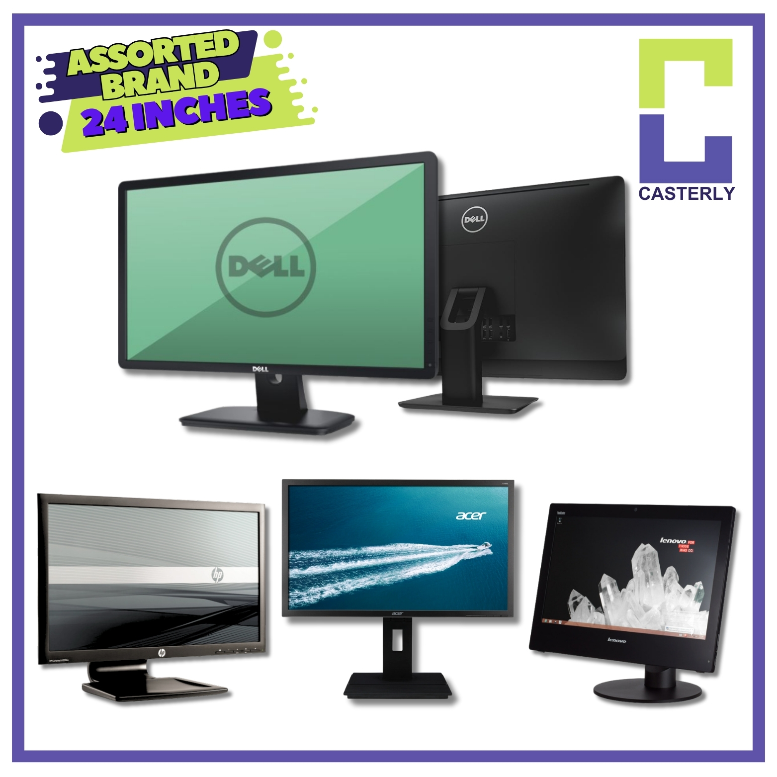 Dell HP Lenovo | 22” Inch | Widescreen | LCD LED Computer Monitor for ...