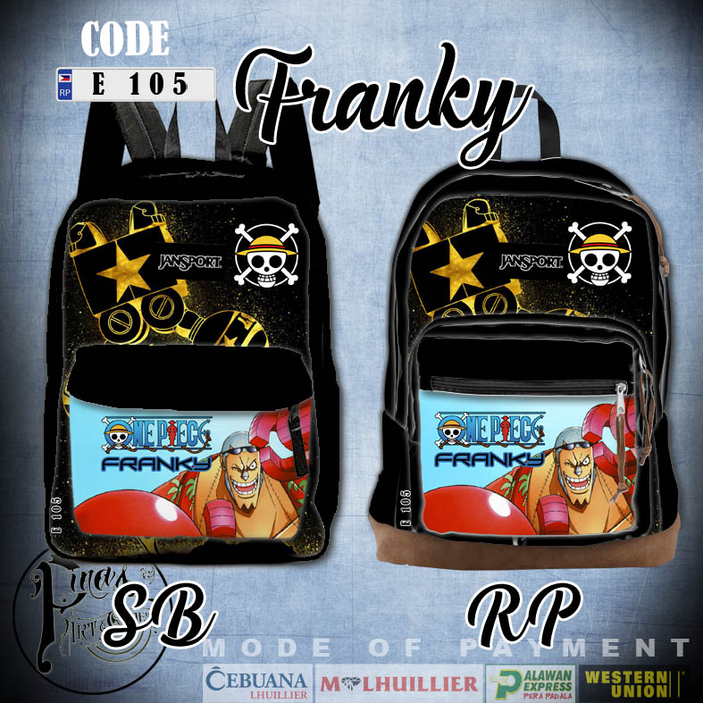 Gawang Bataan Backpack ONE PIECE FRANKY SABO LAW NAMI Designs | Lazada PH