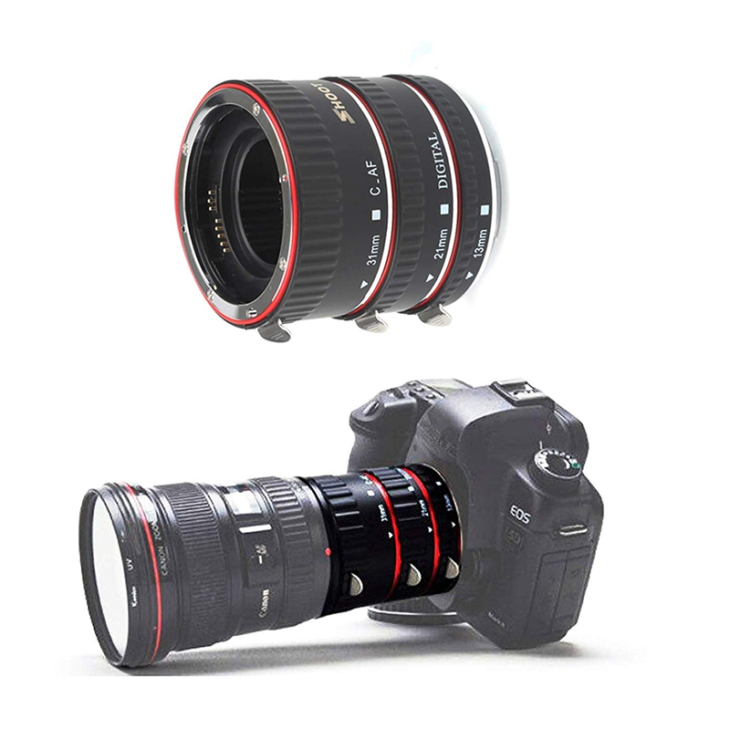 Shoot Aluminum Af Auto Focus Macro Extension Tube Set For Canon Eos Ef ...
