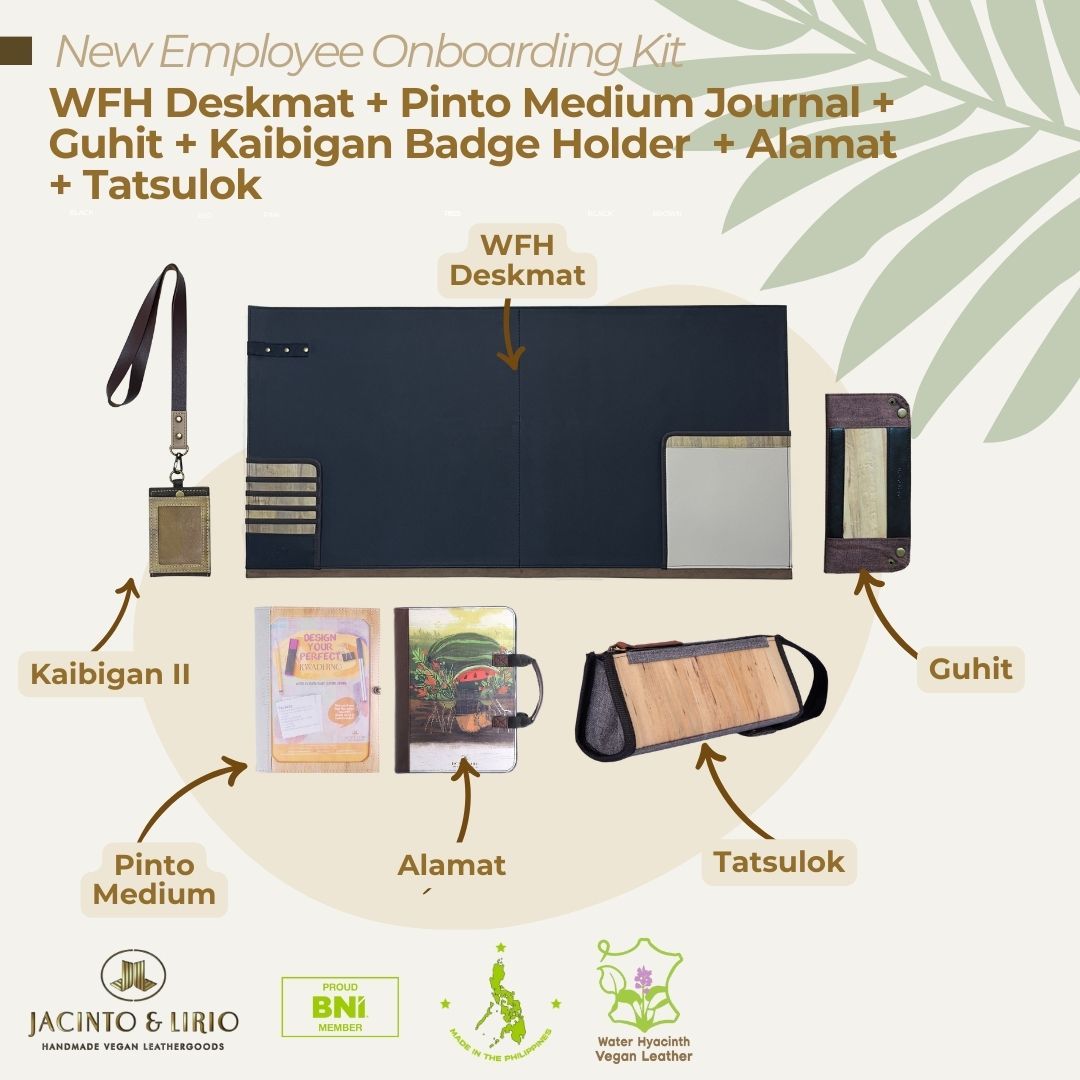 New Employee Onboarding Kit (Jacinto & Lirio WFH Desk Mat + Pinto Medium Journal + Guhit Valet ...