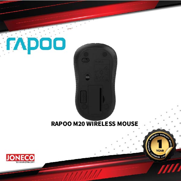 RAPOO M20 2.4G WIRELESS OPTICAL MINI MOUSE USB NANO RECEIVER WITH UP TO ...