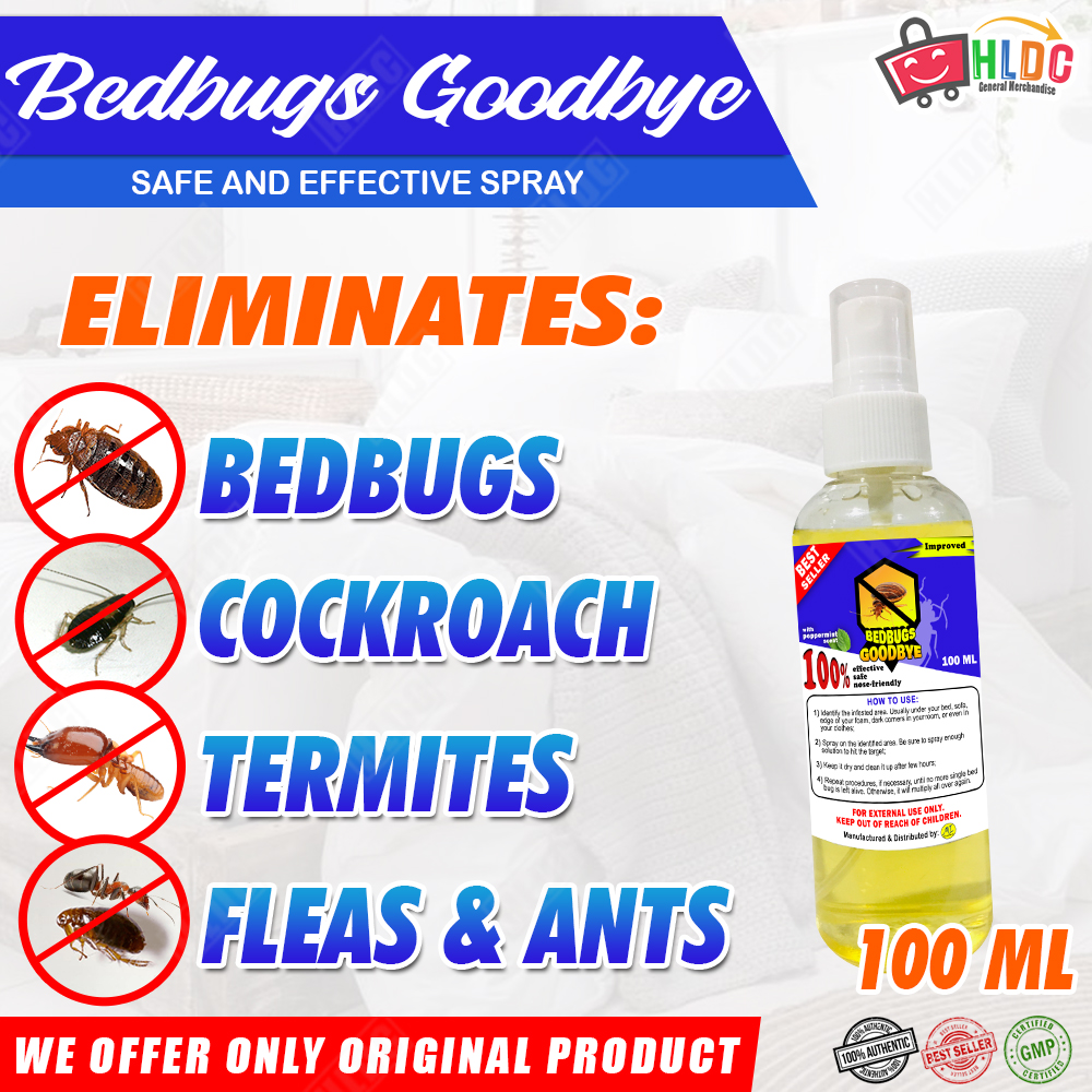 Bedbugs Goodbye Spray 100ml Natural Bedbugs Killer ( Pamatay Surot ...