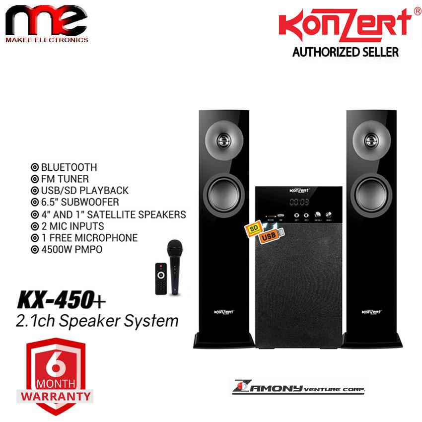 Konzert KX-450+ Bluetooth Speaker System 4500W PMPO (Black) | Lazada PH