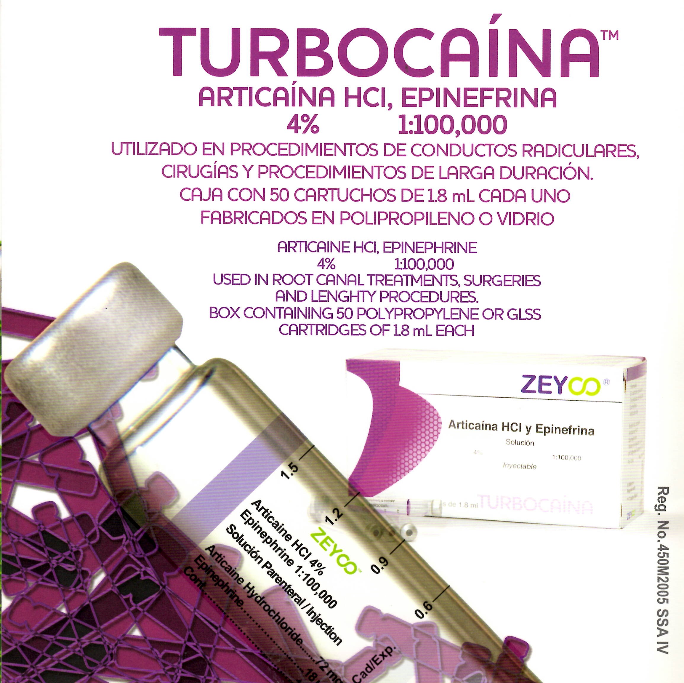 Zeyco Turbocaina 50 cartridge/Box (Articaine) | Lazada PH