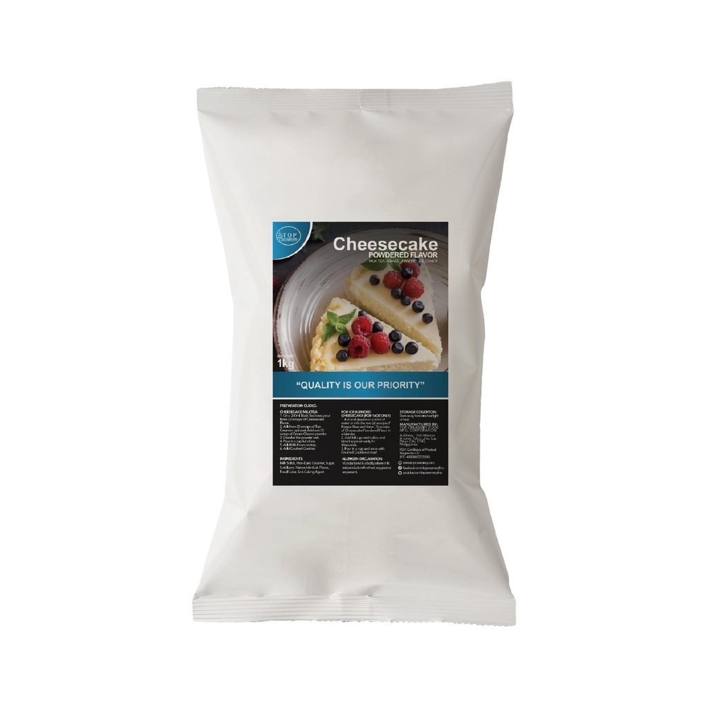 Food and beverage Top Creamery Cheesecake Powdered Flavor 1kg | Lazada PH