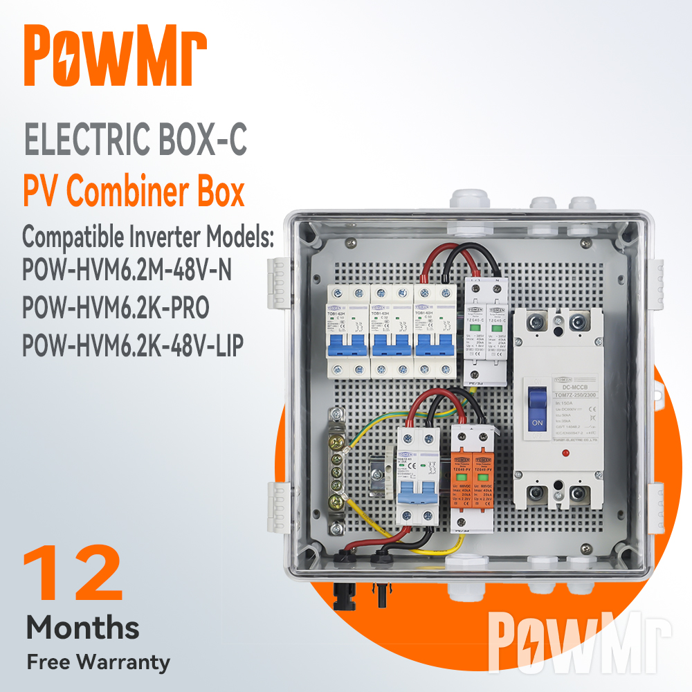 PowMr 10.5x9'' Waterproof Box Only Suit For 6.2KW 48V Hybrid Inverter ...