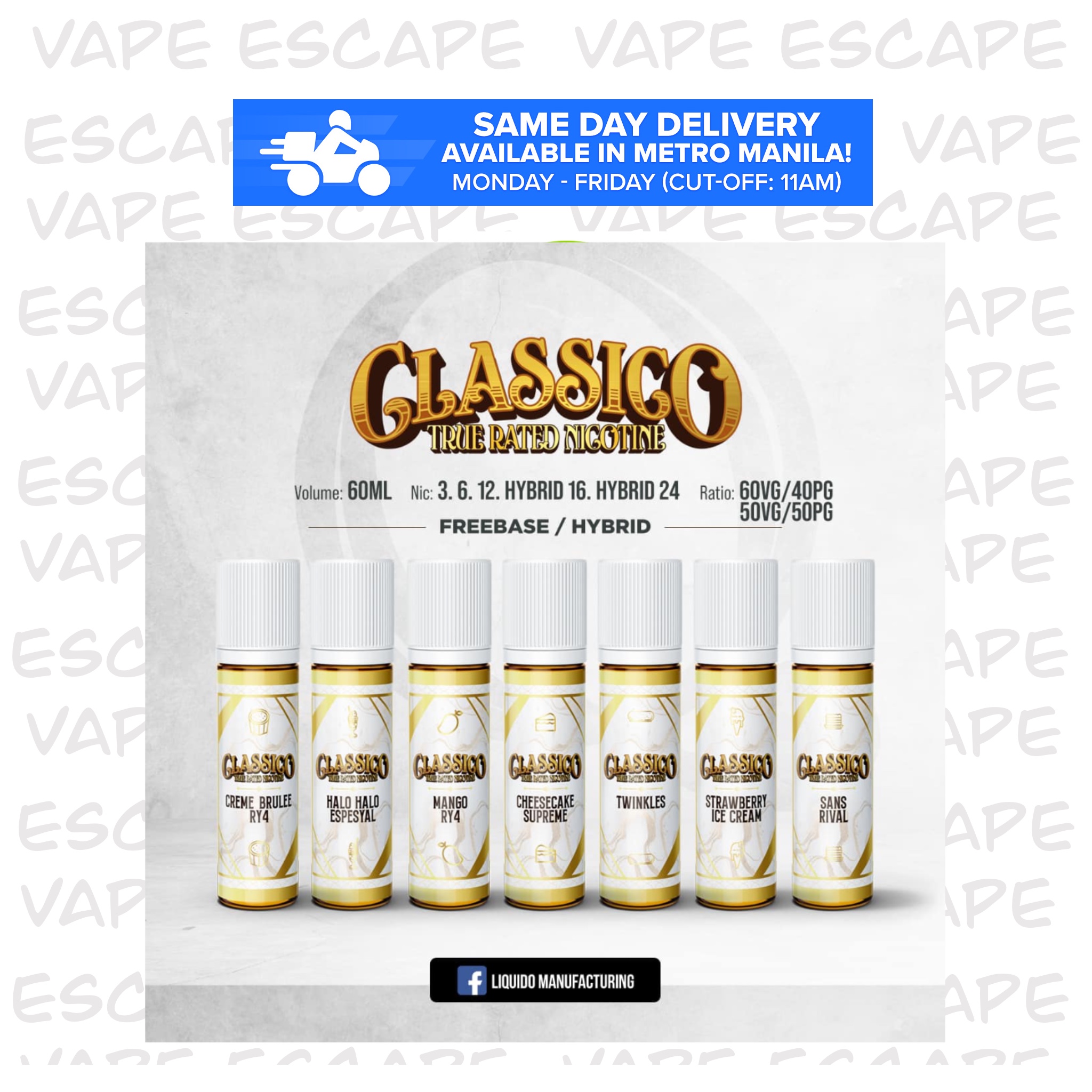 CLASSICO BY LIQUIDO MANUFACTURING - 6MG / 60ML POD FRIENDLY | Lazada PH