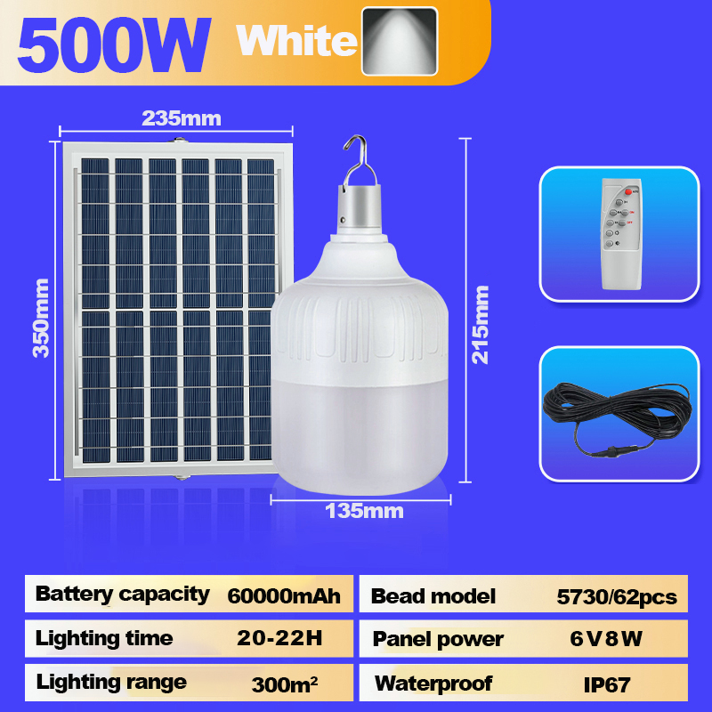 Solar Lights Outdoor Waterproof IP67 LED 150W 200W 300W 400W 500W 600W Outdoor LED Bulb Solar ...