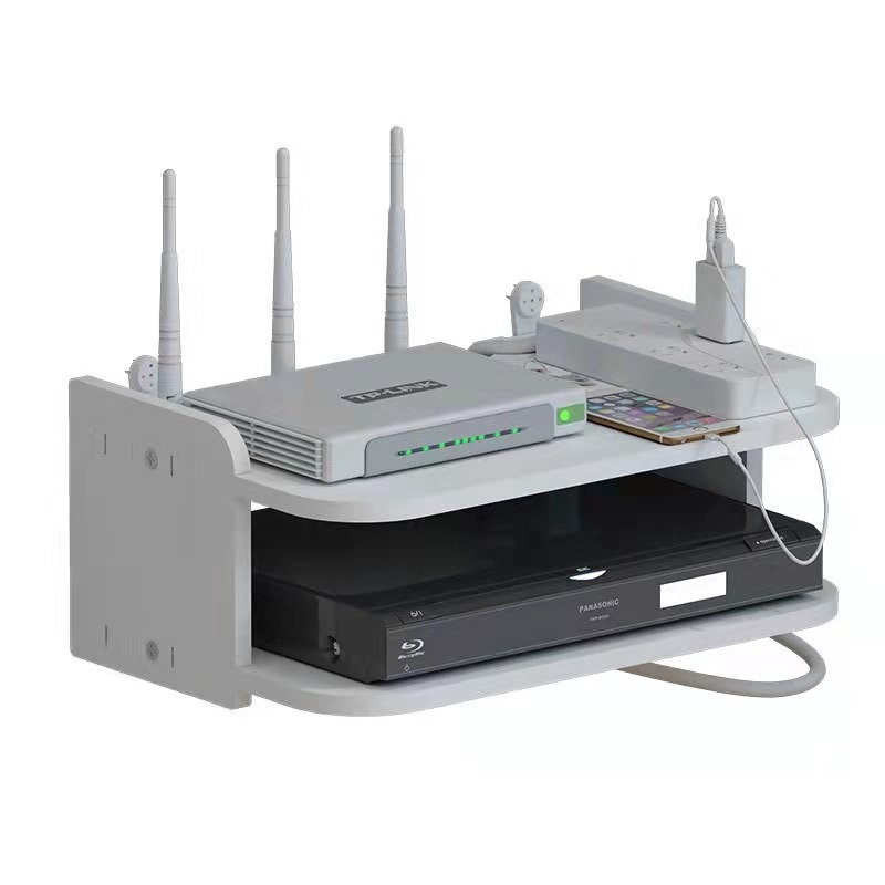 [On Sale] Wall set top box rack punching living room TV router atorage ...