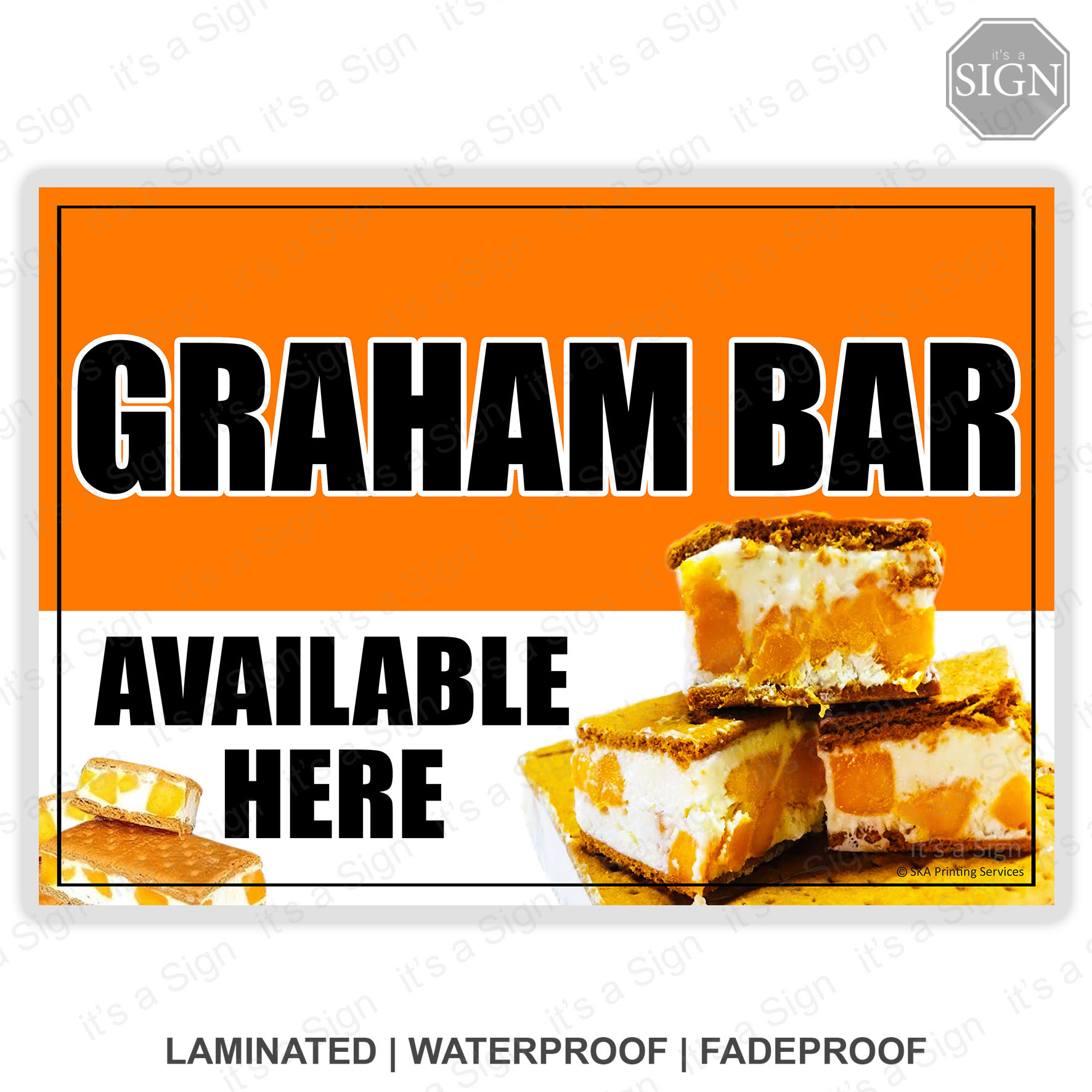 Graham Bar Available Here For Sale Store Sign - Laminated Signage Label ...