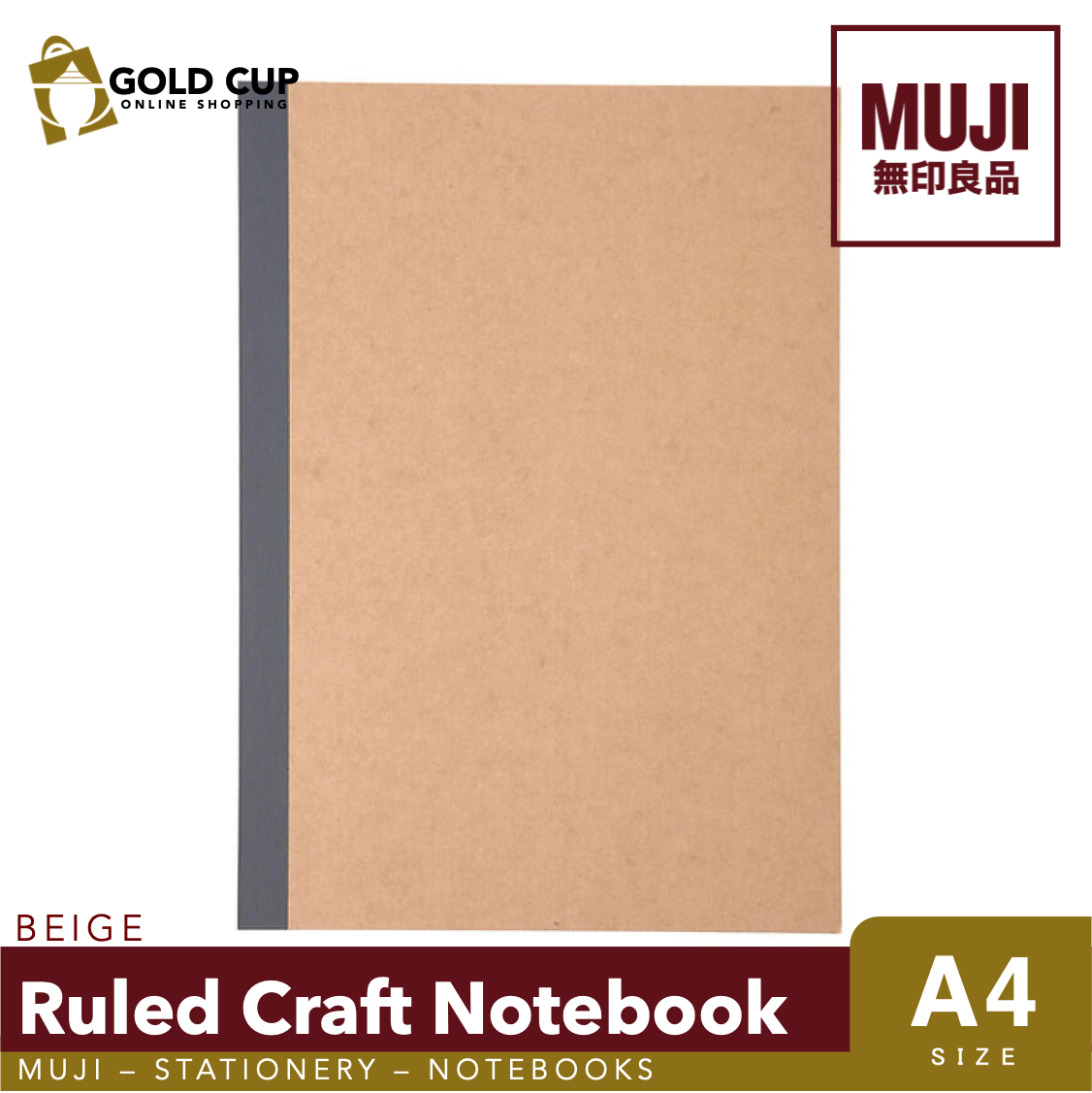 MUJI Ruled Craft Notebook A4 (Stationery - Notebooks) | Lazada PH