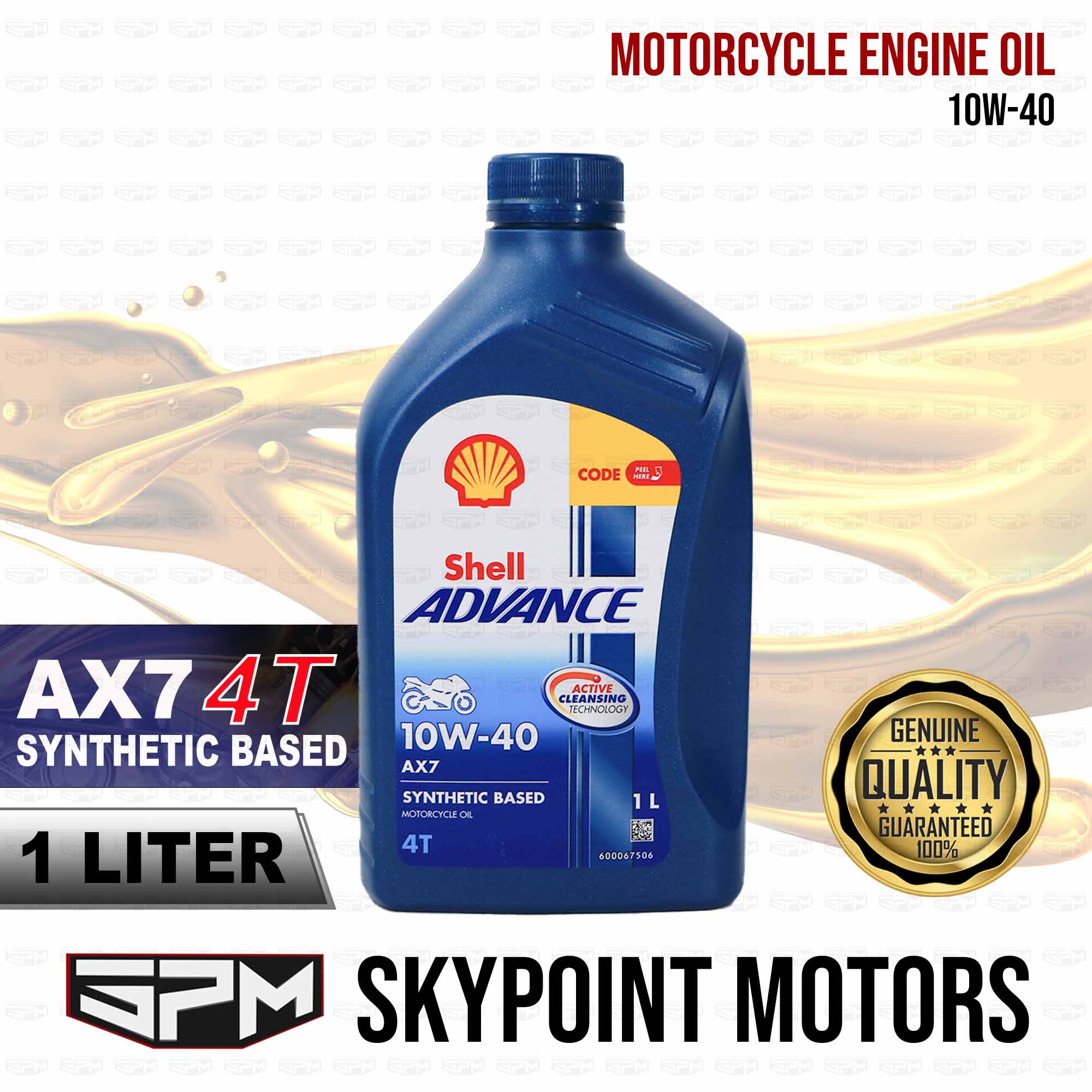 SHELL ADVANCE 4T AX7 - Synthetic Based Engine Oil - 1 Liter & 800 ml - (9407-003/009) | Lazada PH