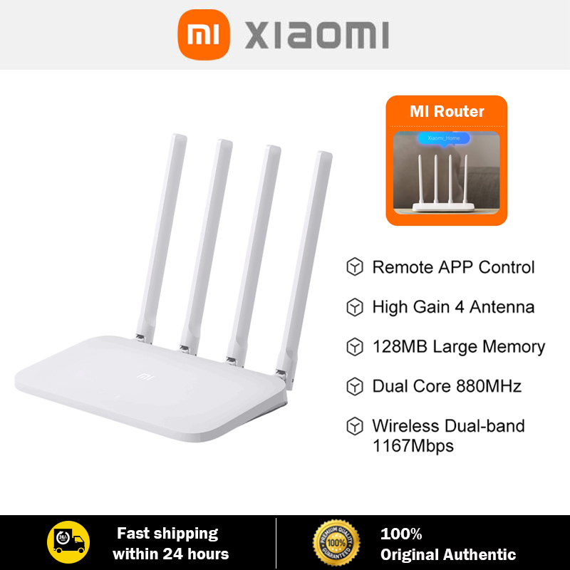 Xiaomi Mi WIFI Router 4C easy setup APP Control 64 RAM 2.4G 300Mbps 4 ...