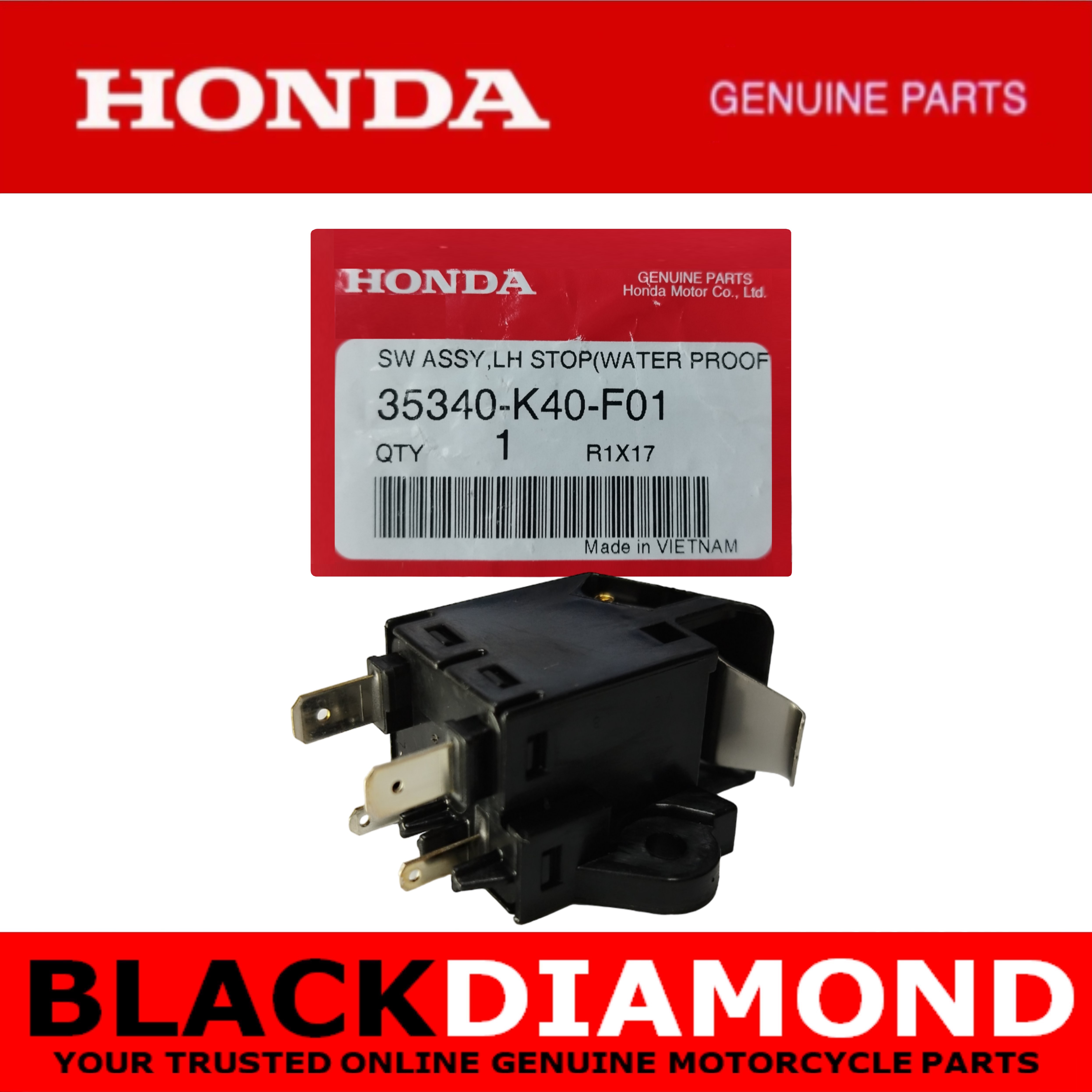 JOEY - ORIGINAL HONDA ADV 150 | SWITCH ASSEMBLY, LEFT HANDLE STOP ...