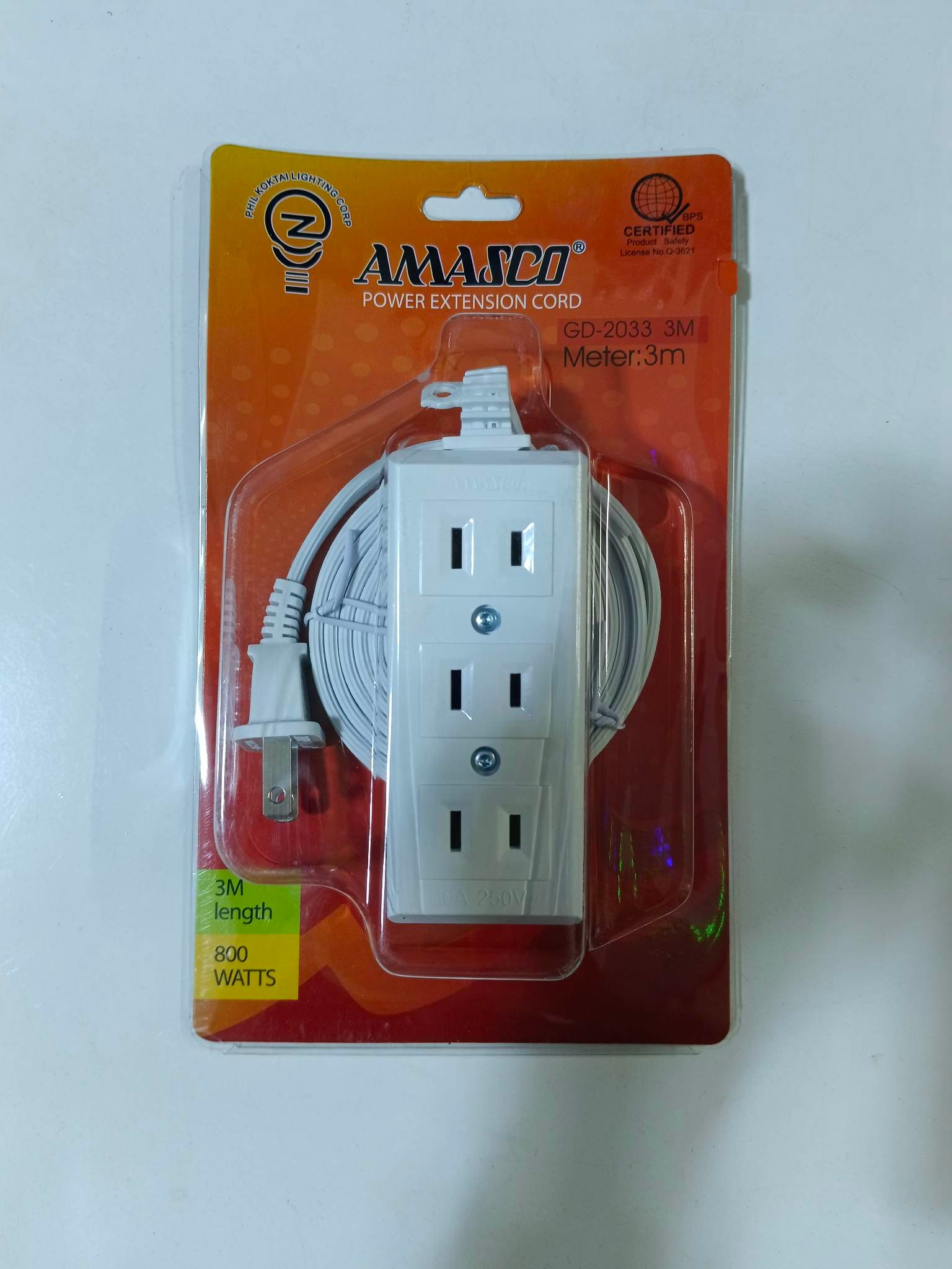 AMASCO Power Extension Cord GD-2033 3M | Lazada PH