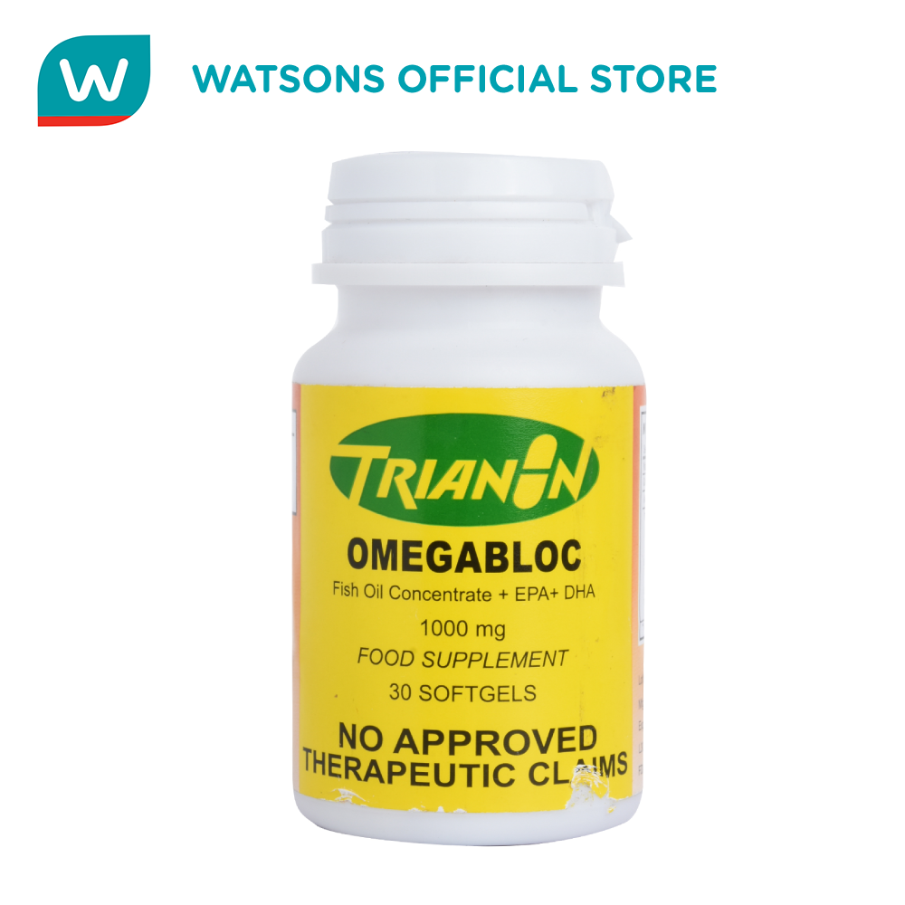 OMEGABLOC Fish Oil Concentrate + EPA + DHA 100mg Food Supplements (Sold ...