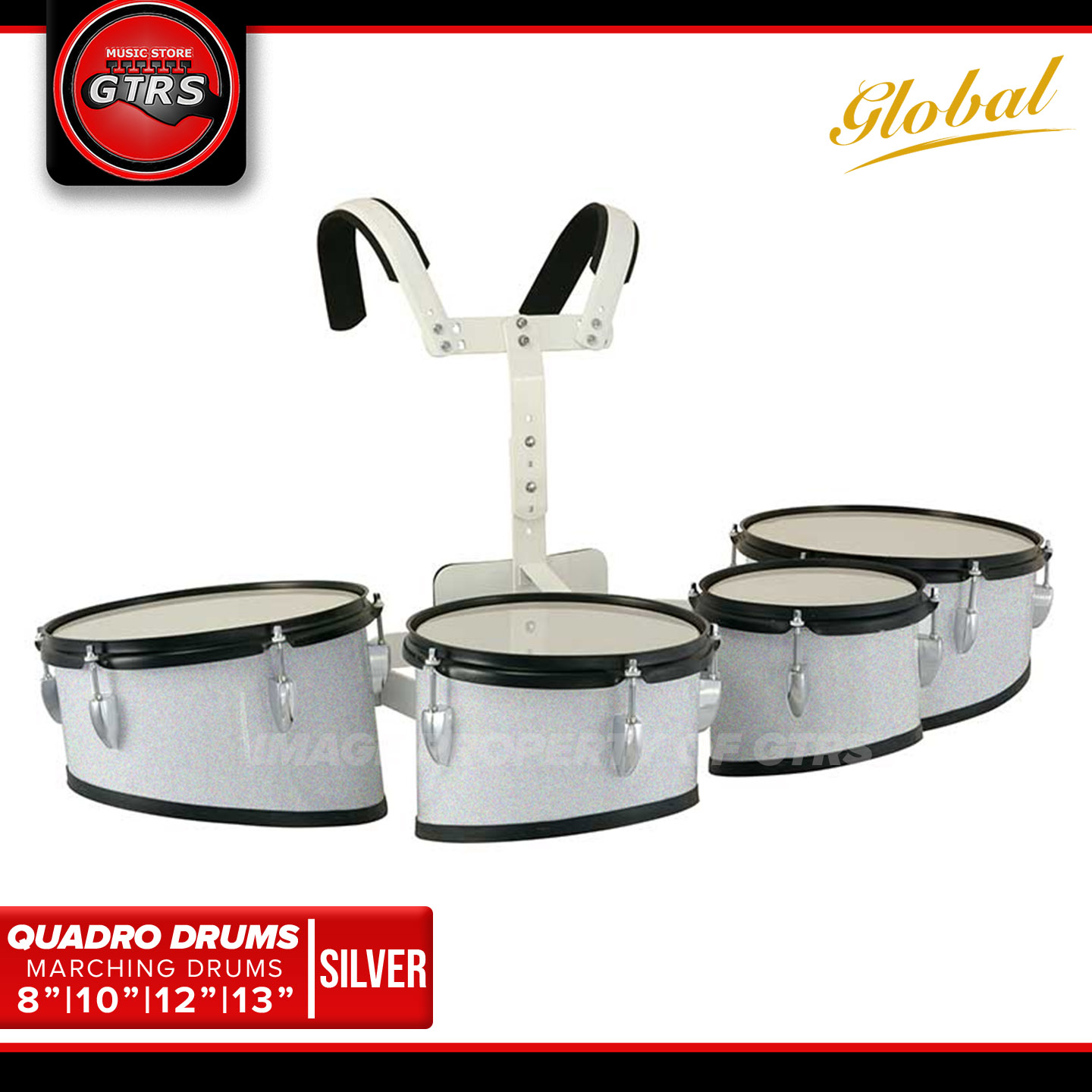 Global 4-Piece Quadro Marching Drum Set | Lazada PH