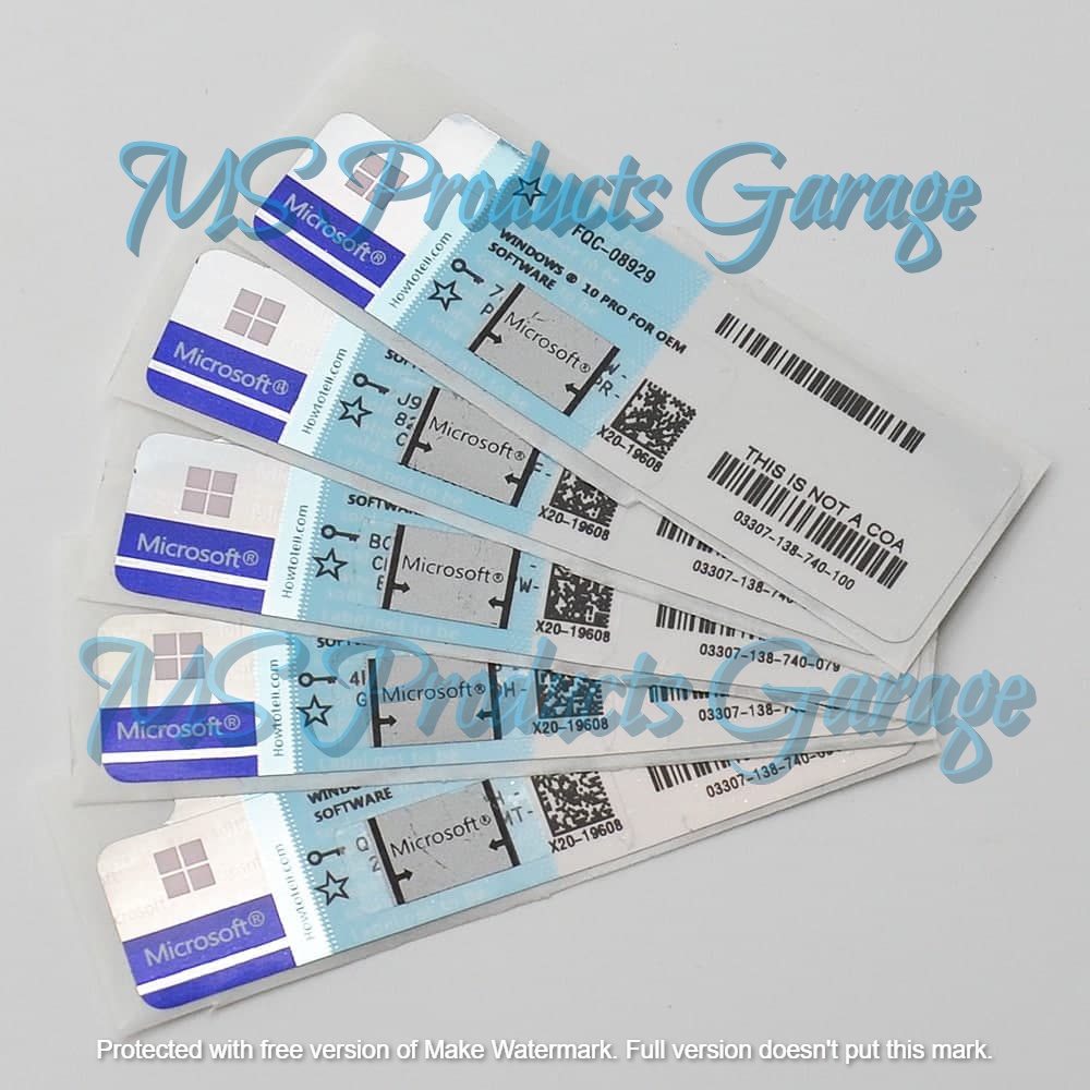 Windows 10 Pro COA Sticker with License durable | Lazada PH