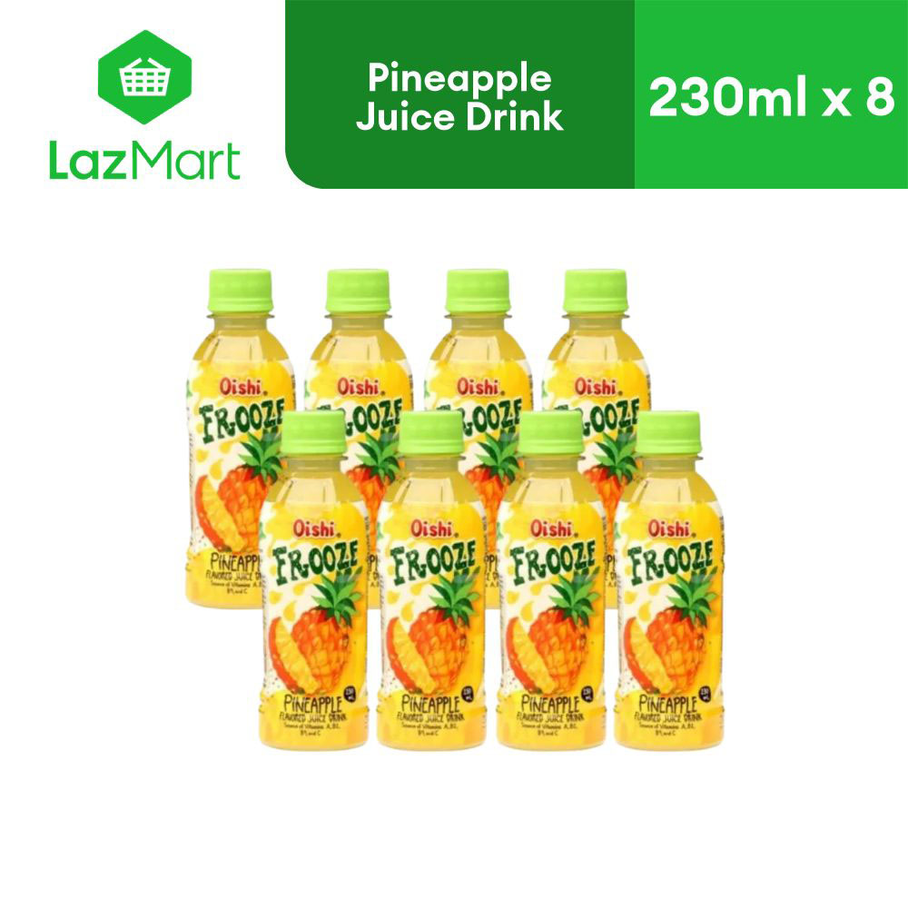 Oishi Frooze Pineapple Flavored Juice Drink 230Ml - Pack of 8 | Lazada PH