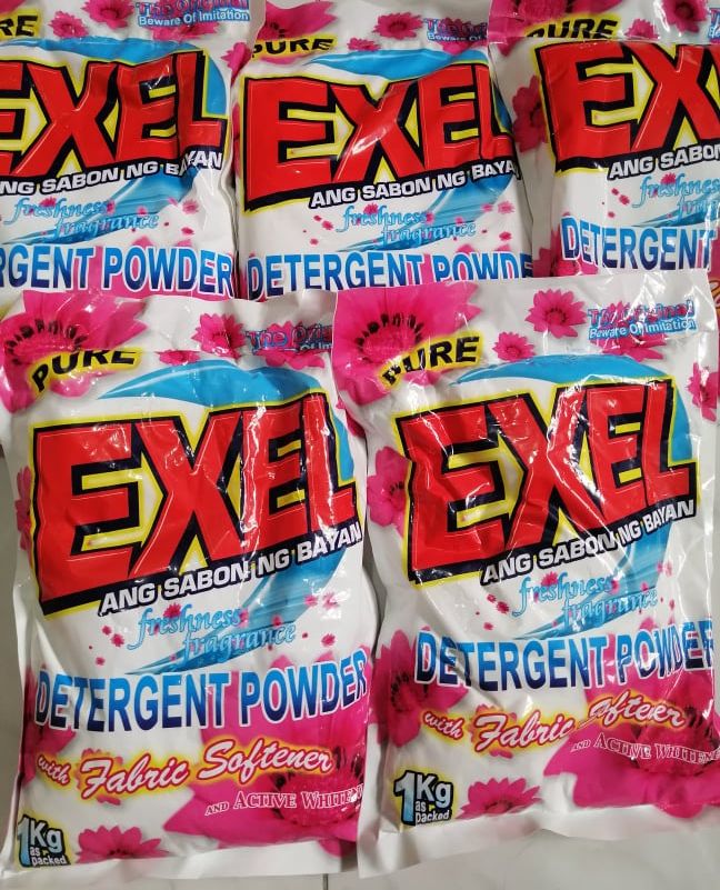 1 kilo Pure Exel Detergent Powder with Fabric Softeners and Active ...