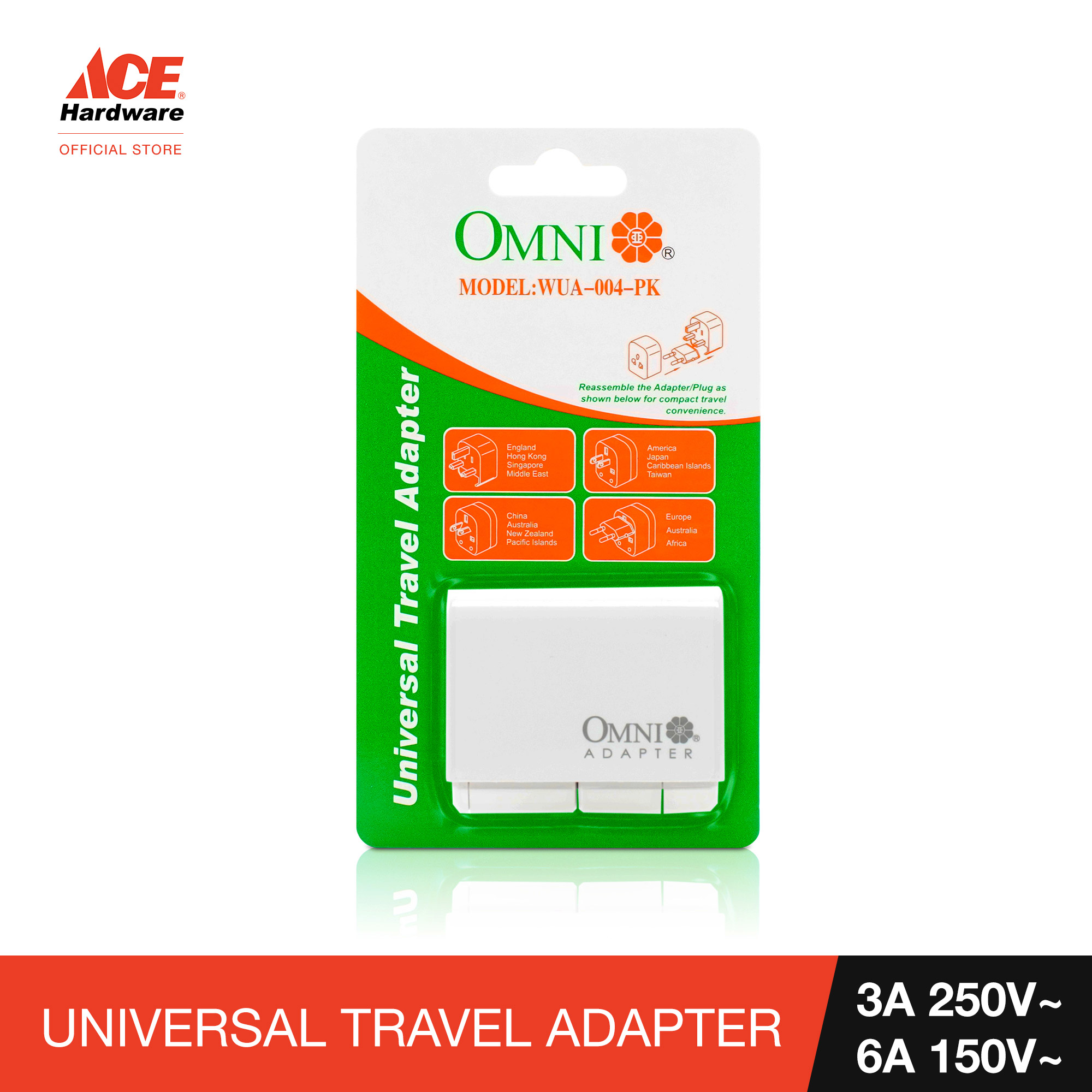 OMNI Universal Travel Adapter Wua-004Pk | Lazada PH