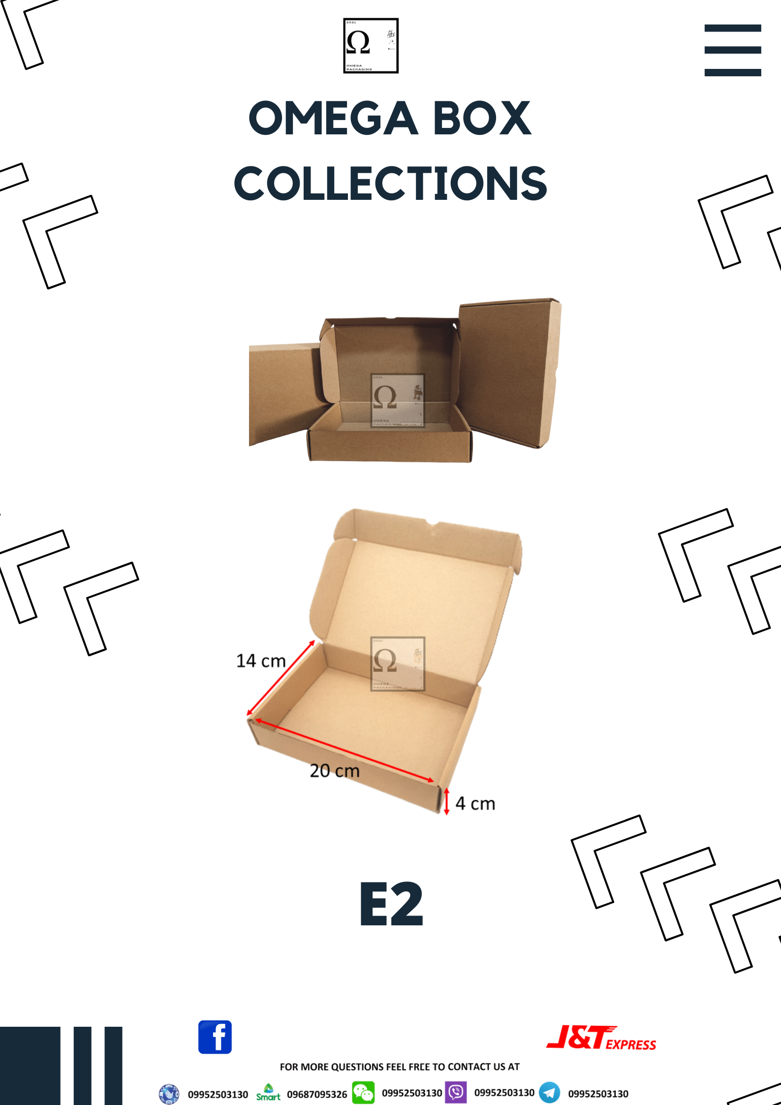 ONHAND 10 PIECES Mailer Box Corrugated Box E2: 20 x 14 x 4 cm | Lazada PH