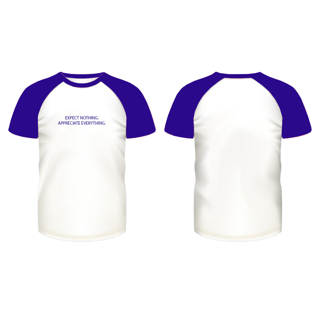 TEETOPS Official (Purple Raglan) White Statement Shirt | Lazada PH