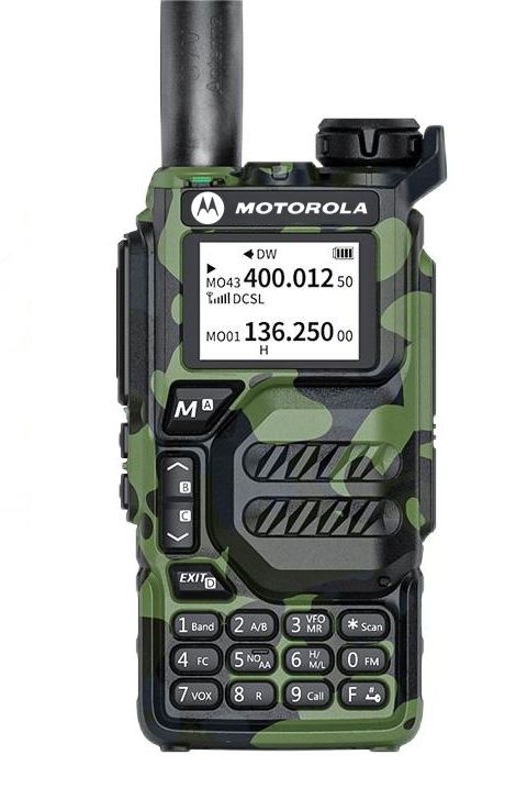 MOTOROLA UV - 800 Walkie Talkie Two-Way Radio UHF VHF Transceiver set ...