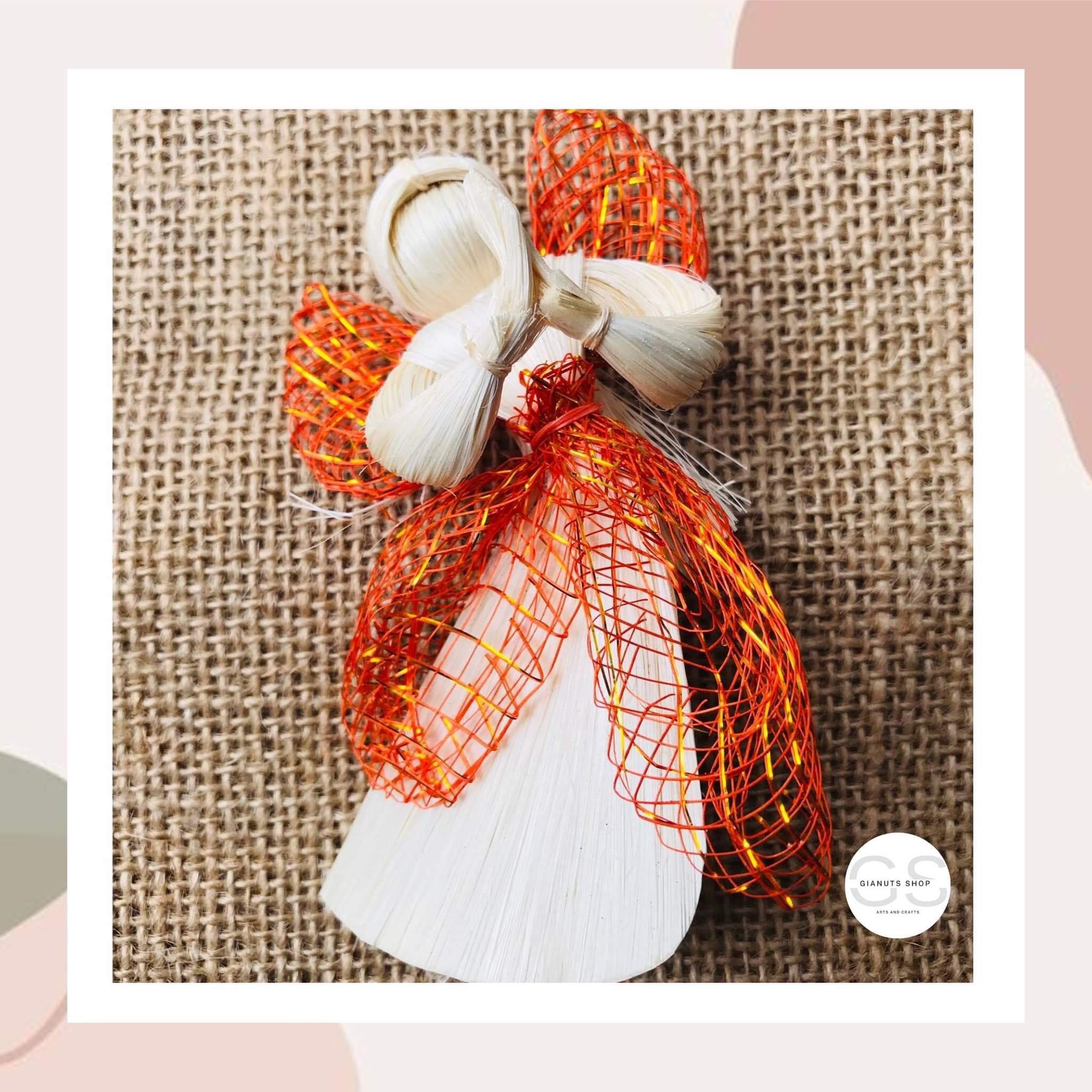 Native Abaca Hanging Angel Christmas Tree Decor Angel Ornament 11cm ...