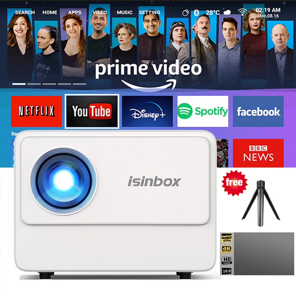 [Free 100inch screen+Tripod]iSinbox K11 Full HD 1080P 7000 Lumens ...
