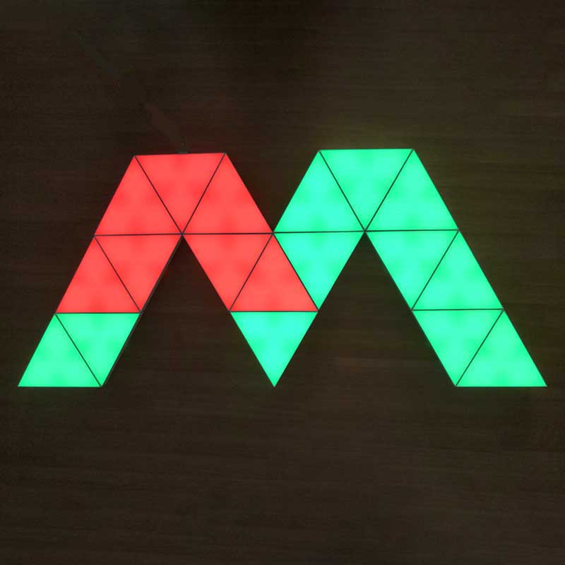 Nanoleaf Light Panels Triangle Touch Control LED gamer Wall Lamps ...