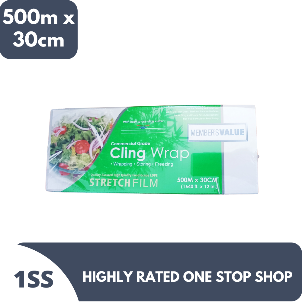 Member's Value Commercial Grade Cling Wrap 500m x 30cm | Lazada PH