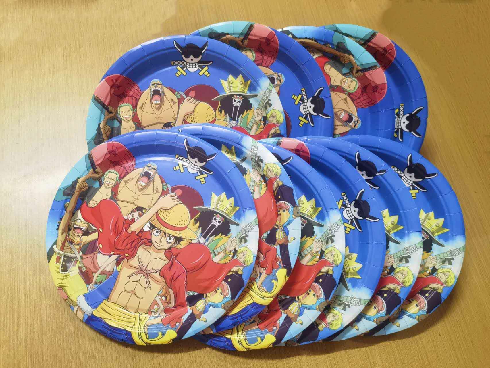One Piece theme Luffy Happy birthday 9 inches cake plate disposable ...