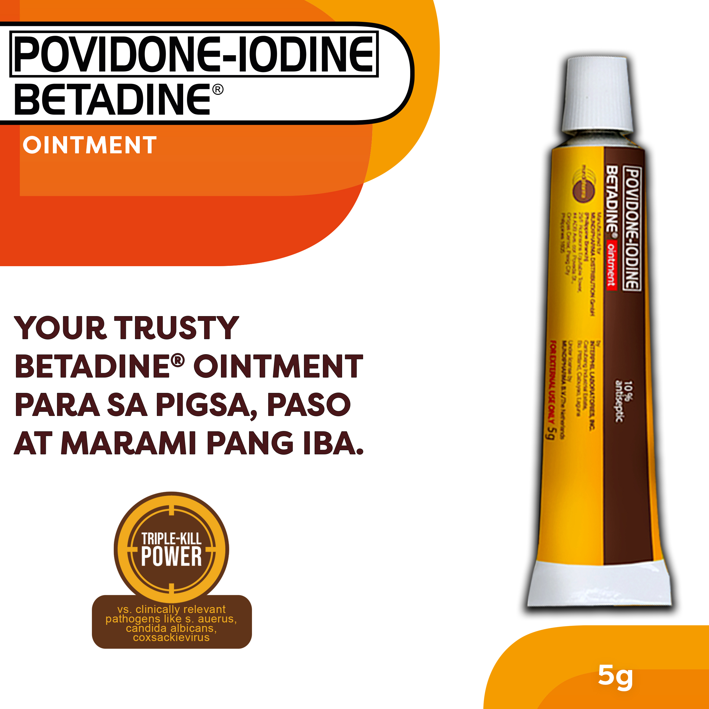 (Povidone-Iodine) BETADINE® Wound Ointment 5g | Lazada PH