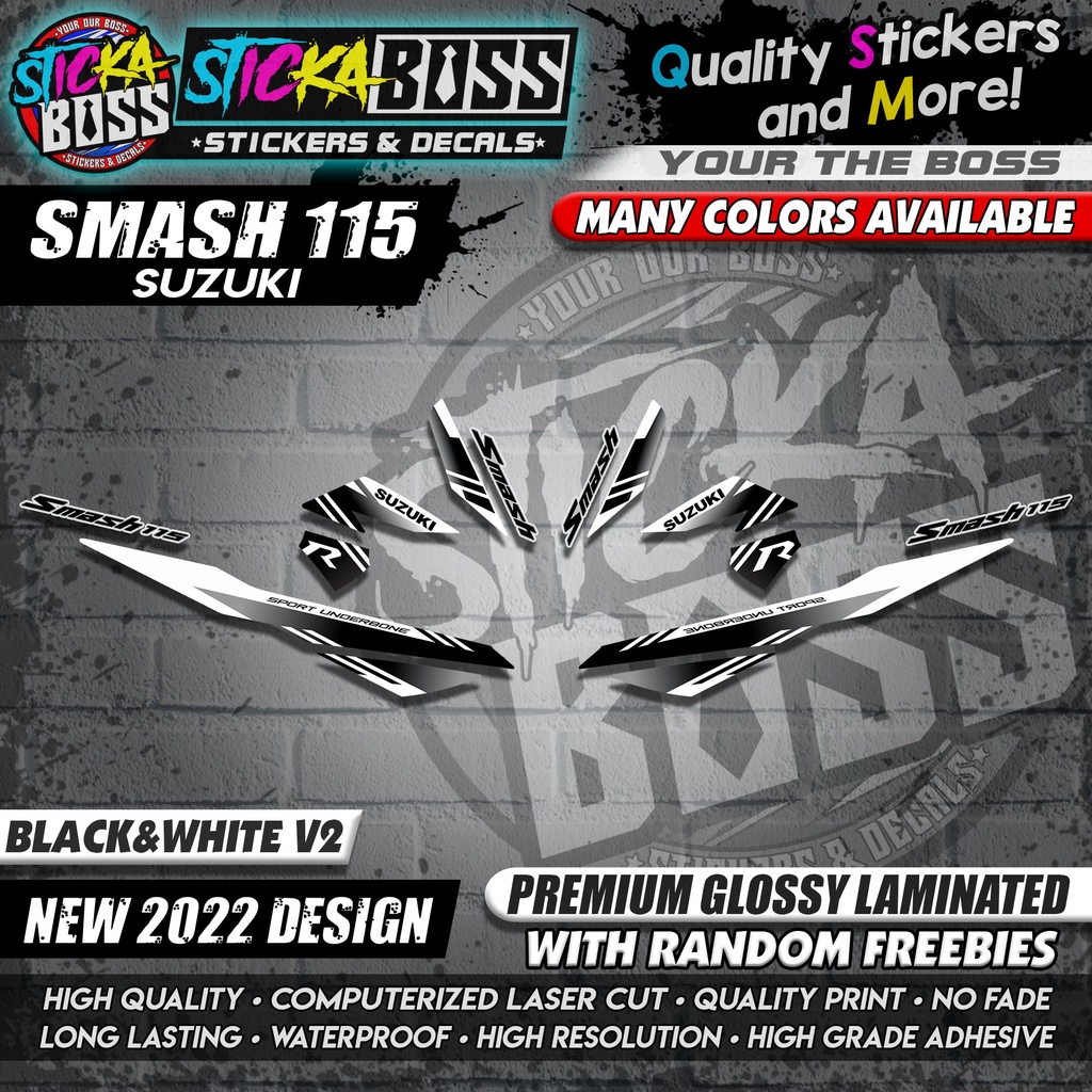 Suzuki Smash 115 Stock Decals (NEW 2022 DESIGN)【WITH FREEBIES】 | Lazada PH