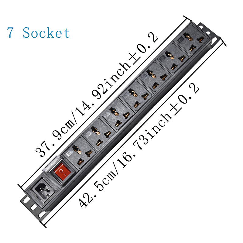 Pdu Power Strip Unit C14 Input Power Input 2 10ways Universal Socket Switch For Cabinet Rack