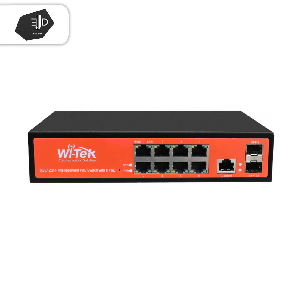 Wi-Tek WI-PMS310GF-Alien 8GE+2SFP Ports 24-48V Mixed L2 Managed ...