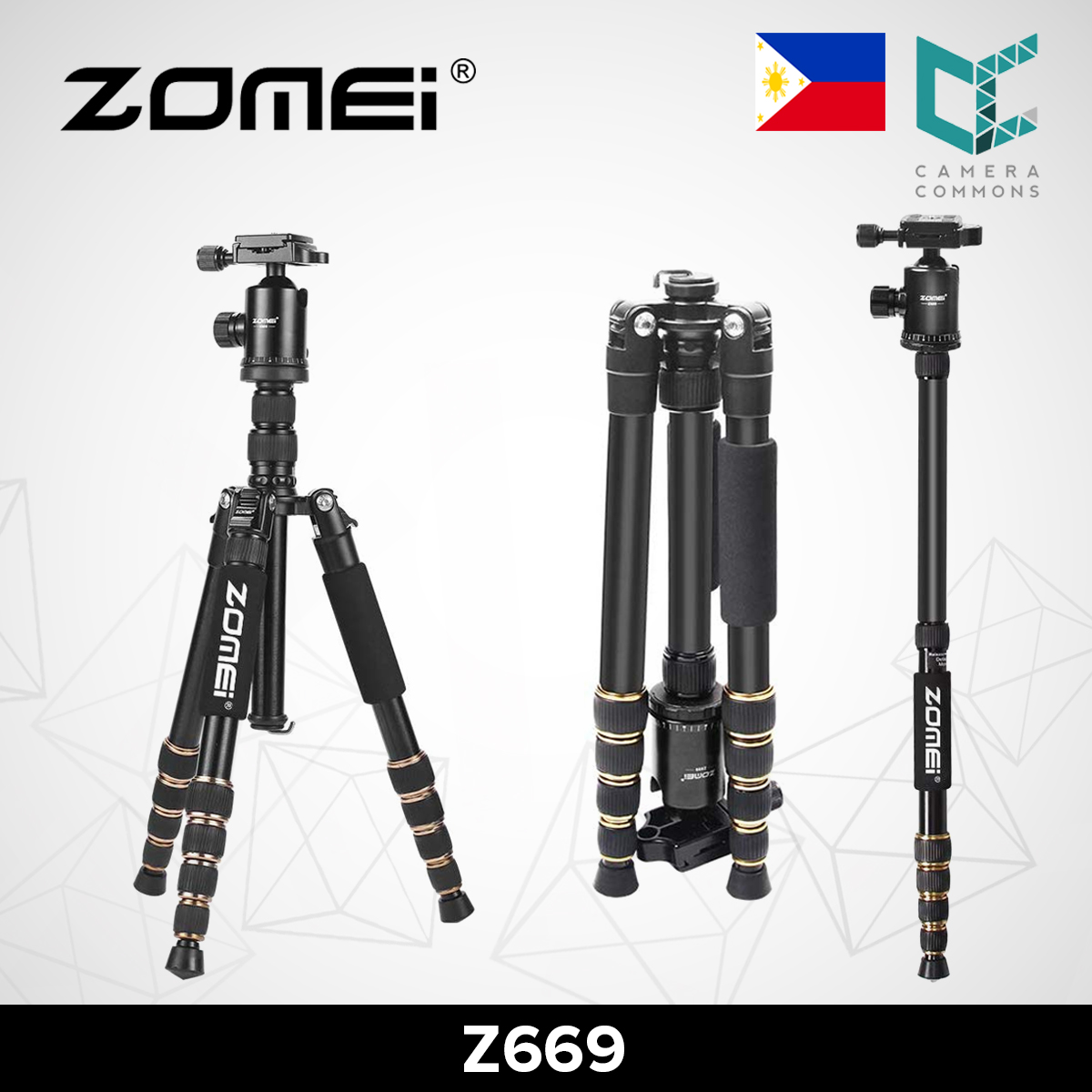 Zomei Z669 Tripod with Ball Head and Carrying Case for SLR Camera ...