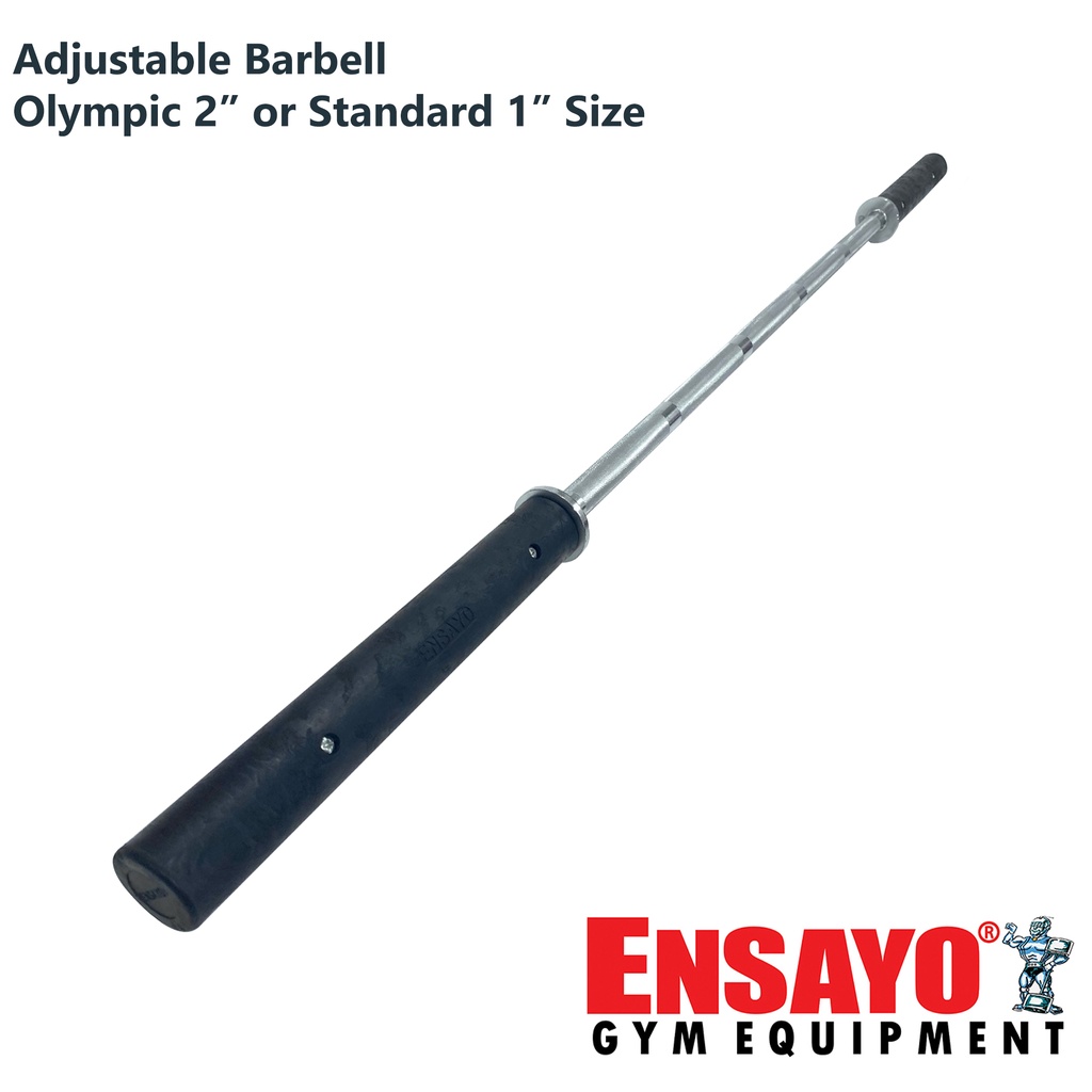 ENSAYO Standard 1" Barbells 5Ft 6Ft 1inch Steel Gym Bars Weight Lifting ...