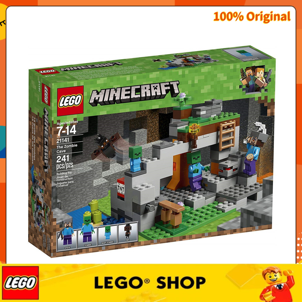 YF Shop LEGO Minecraft Cave Zombie Building Set 21141, na may mga sikat ...
