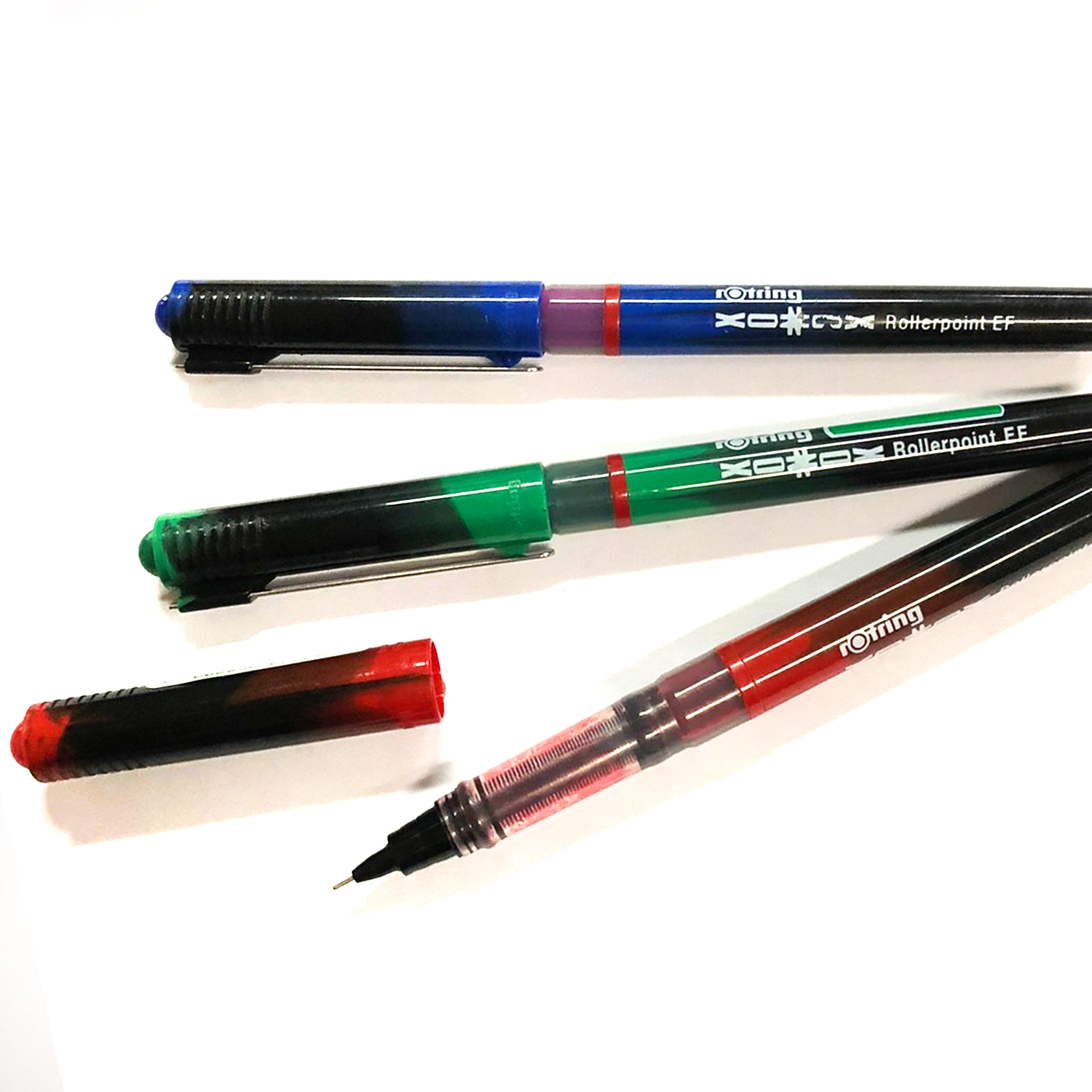 Rotring Xonox Rollerpoint EF - 4pcs. (Red, Blue, Green & Black) | Lazada PH
