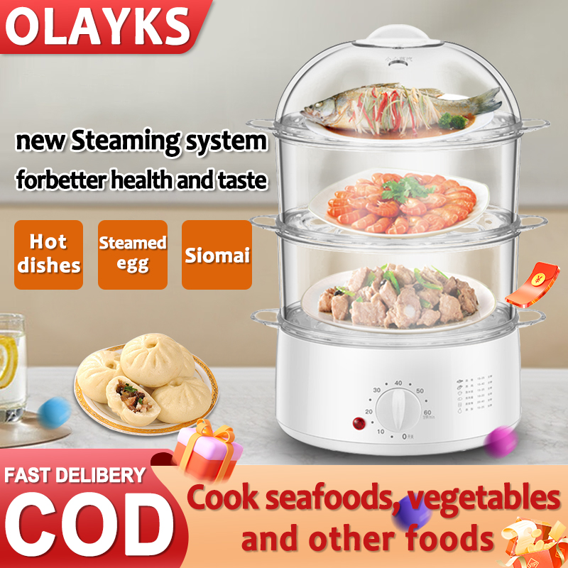 Electric steamer multi-function electric steamer three-layer large ...