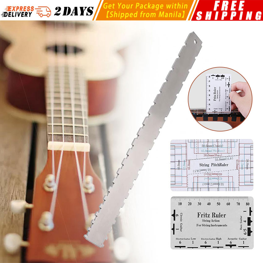 ️【Same Day Delivery】【Stainless Steel】Guitar Neck Notched Straight Edge ...