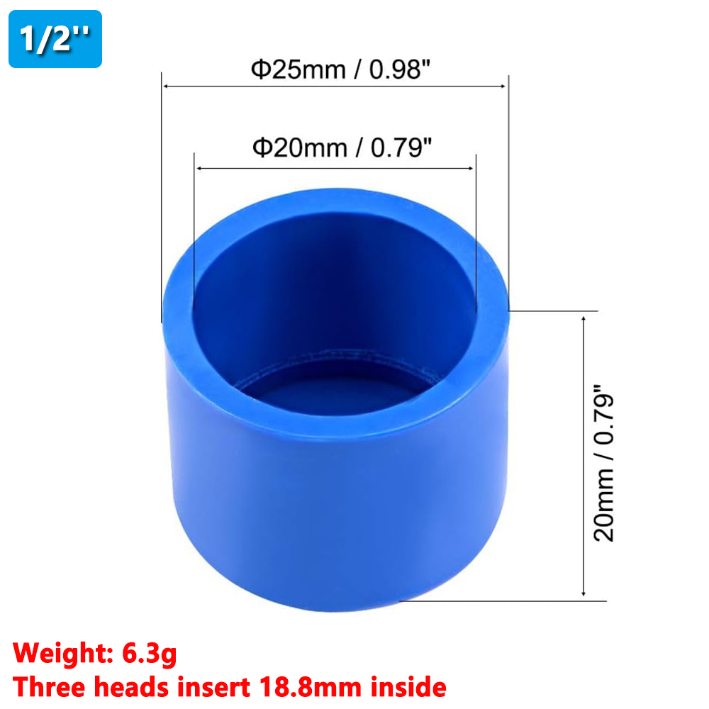Pvc Blue Pipe Hat 1/2" 3/4'' 1'' Home Blue Water Pipe Fittings | Lazada PH